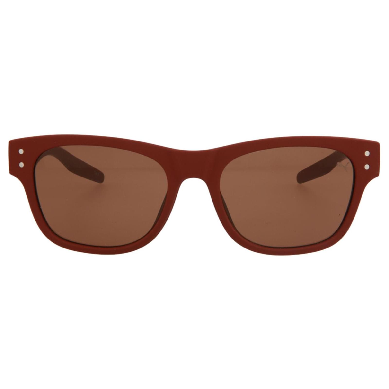 Puma Square-Frame Rubber Sunglasses Red ref.746957 - Joli Closet