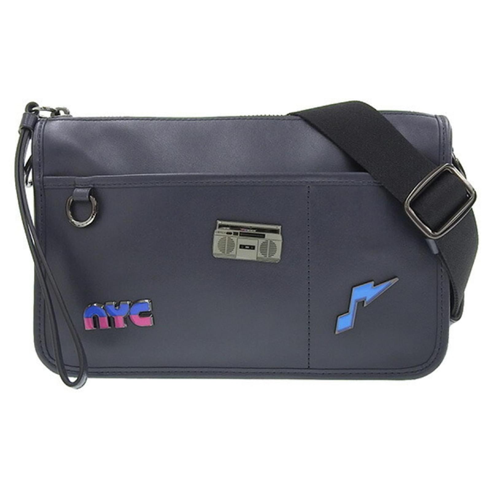 Coach Navy blue Leather ref.747276 - Joli Closet