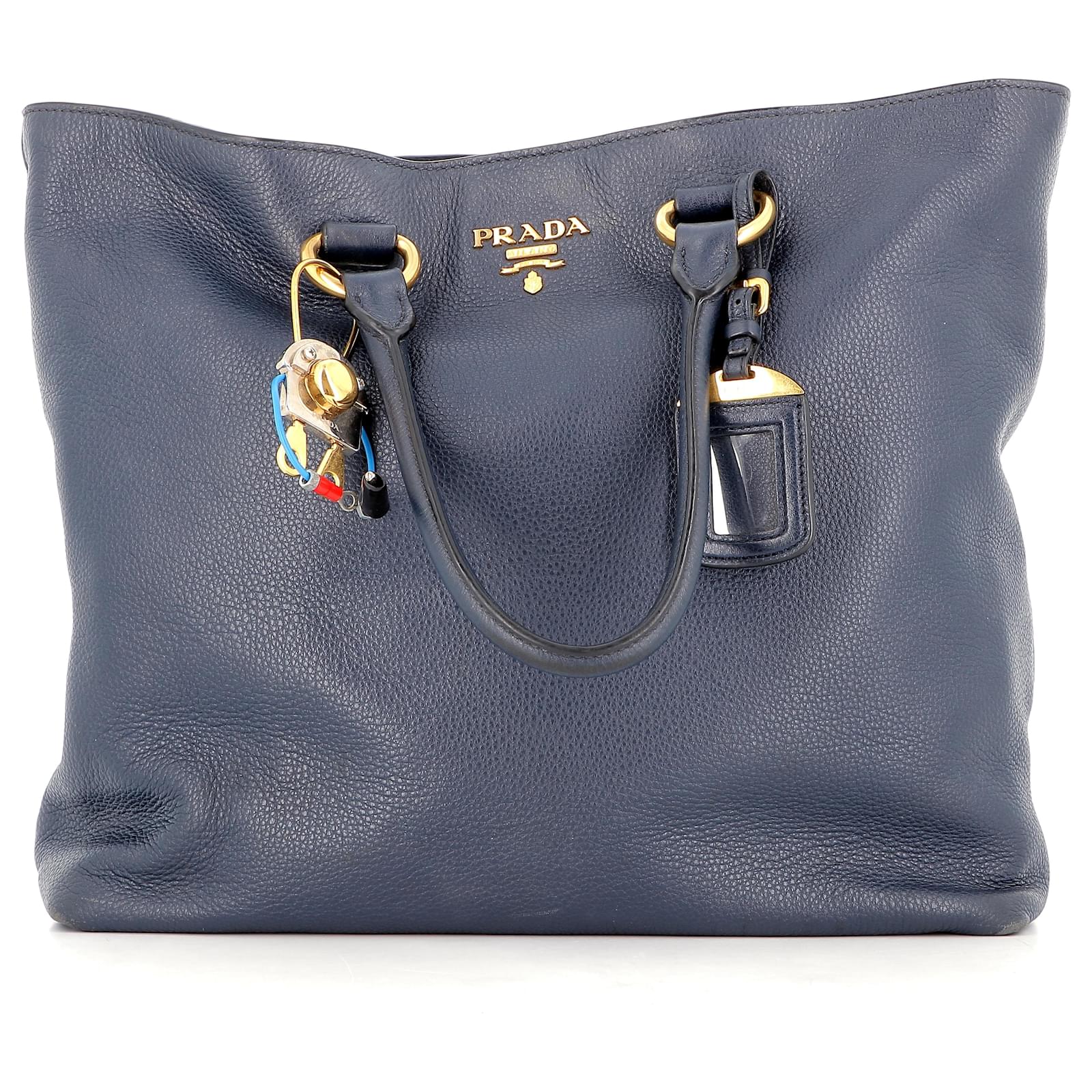Prada Navy blue Leather ref.747933 - Joli Closet