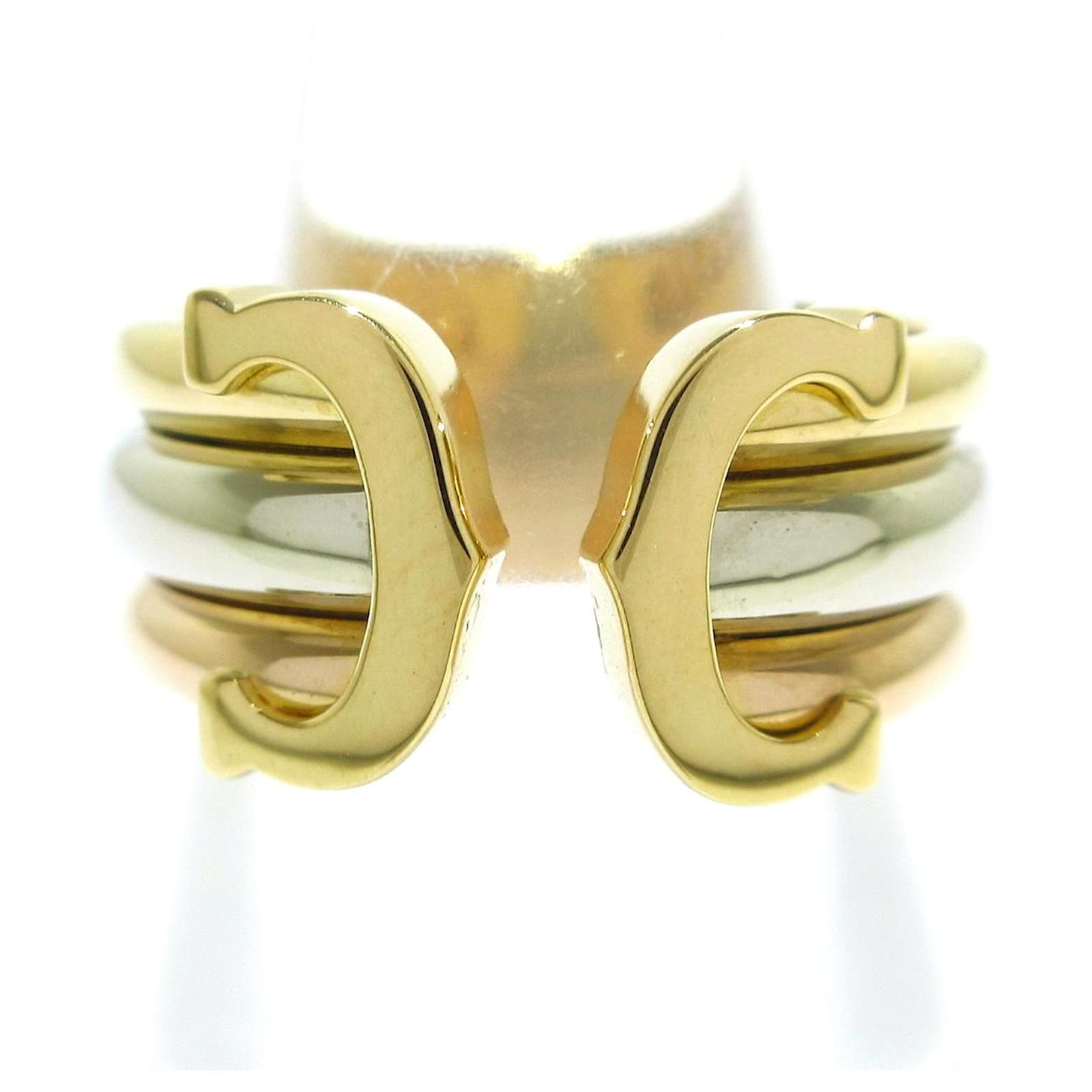 cartier 2C C2 Or jaune Doré ref.748187 - Joli Closet