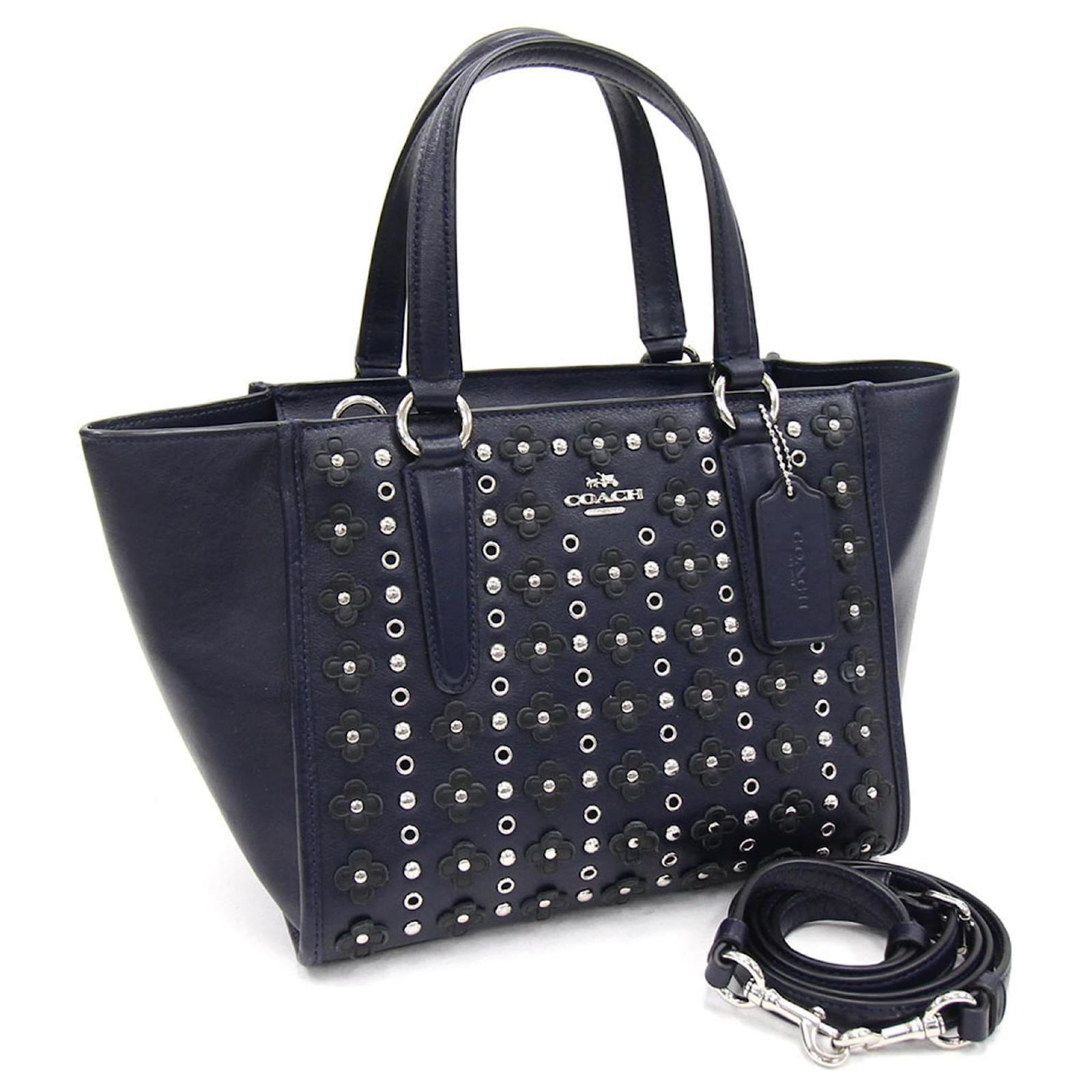 Coach Navy blue Leather ref.748364 - Joli Closet
