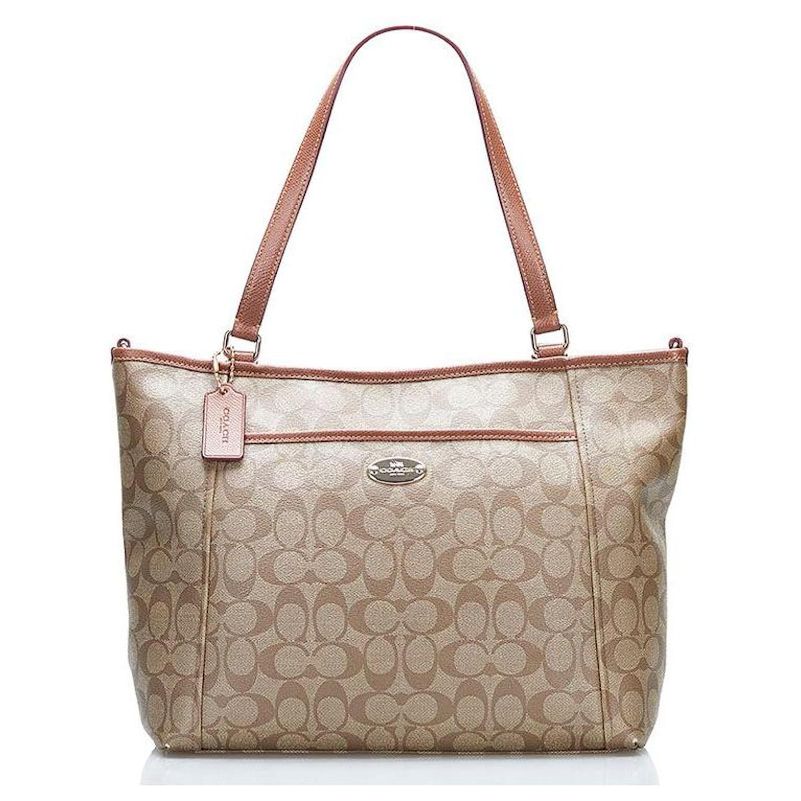 coach Signature Pocket Tote beige Cloth ref.749041 - Joli Closet