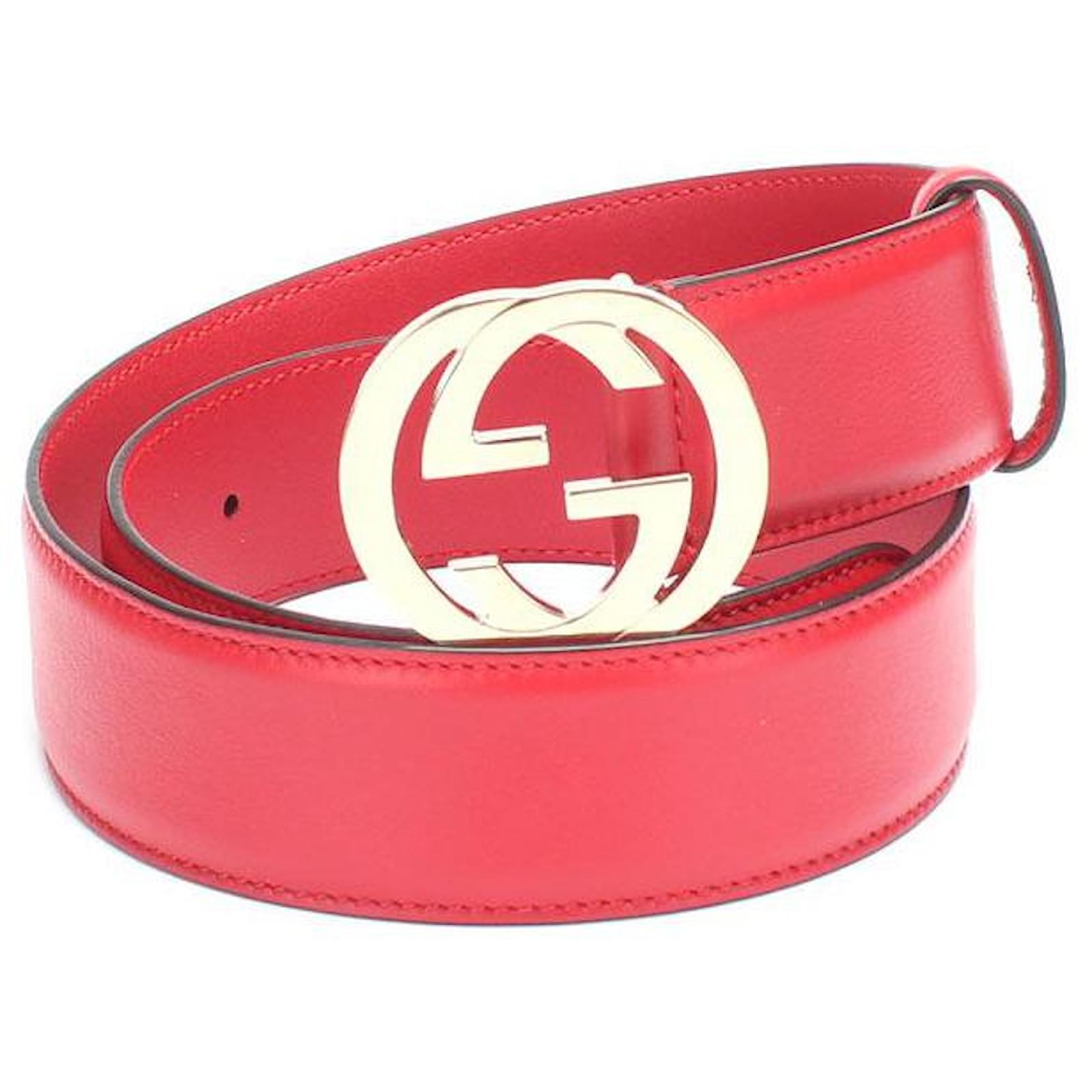 gucci Interlocking G Leather Belt red Pony-style calfskin ref.749042 ...