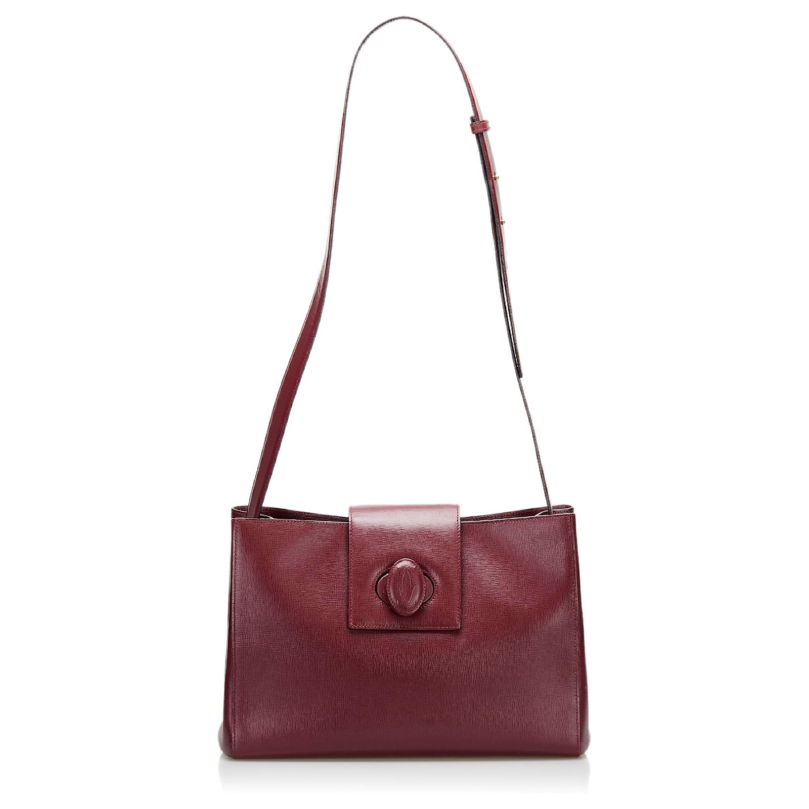 Cartier Red Must De Cartier Leather Crossbody Bag Dark red Pony-style ...
