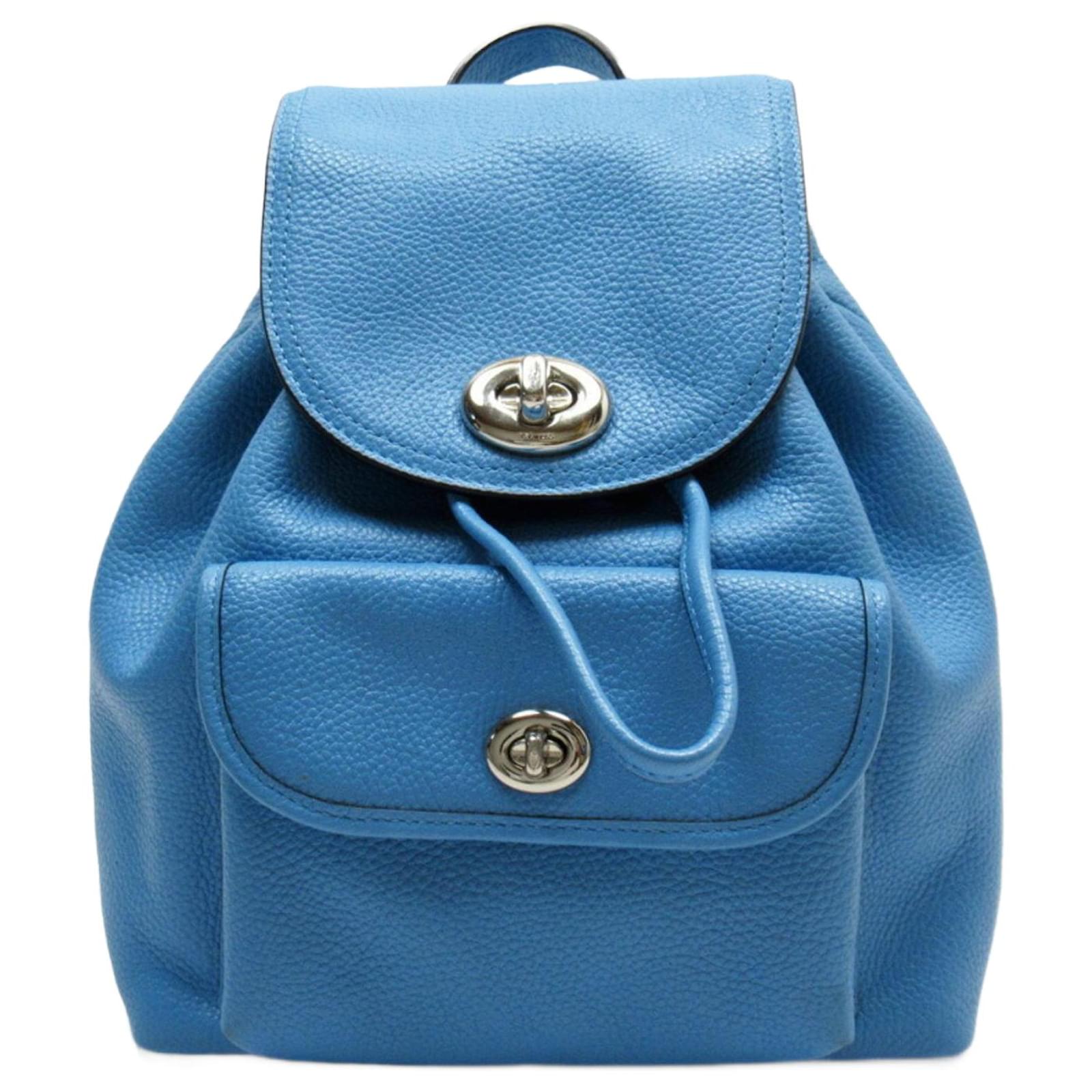 Coach Blue Leather ref.750097 - Joli Closet