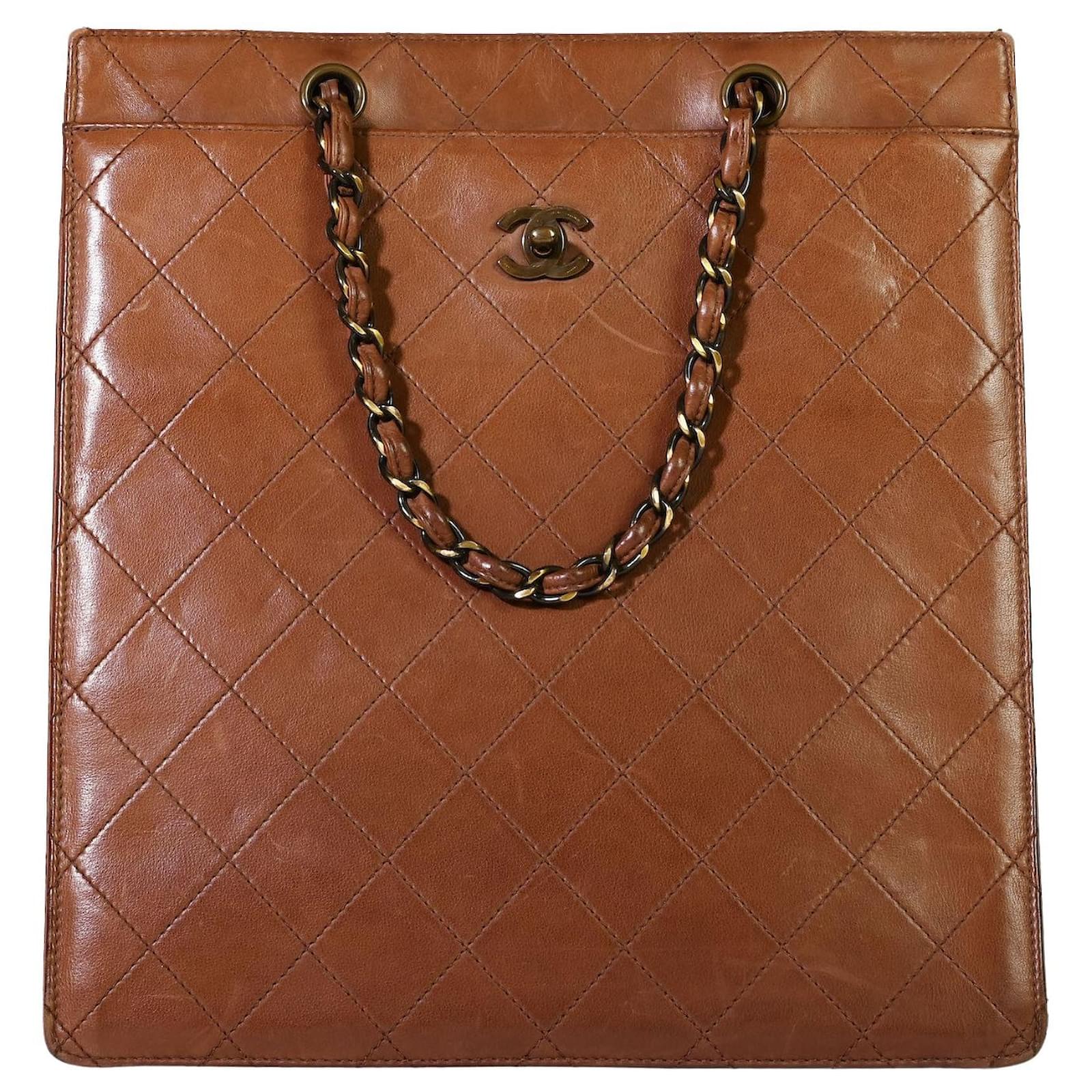 Chanel vintage Cuir Marron ref.750666 - Joli Closet
