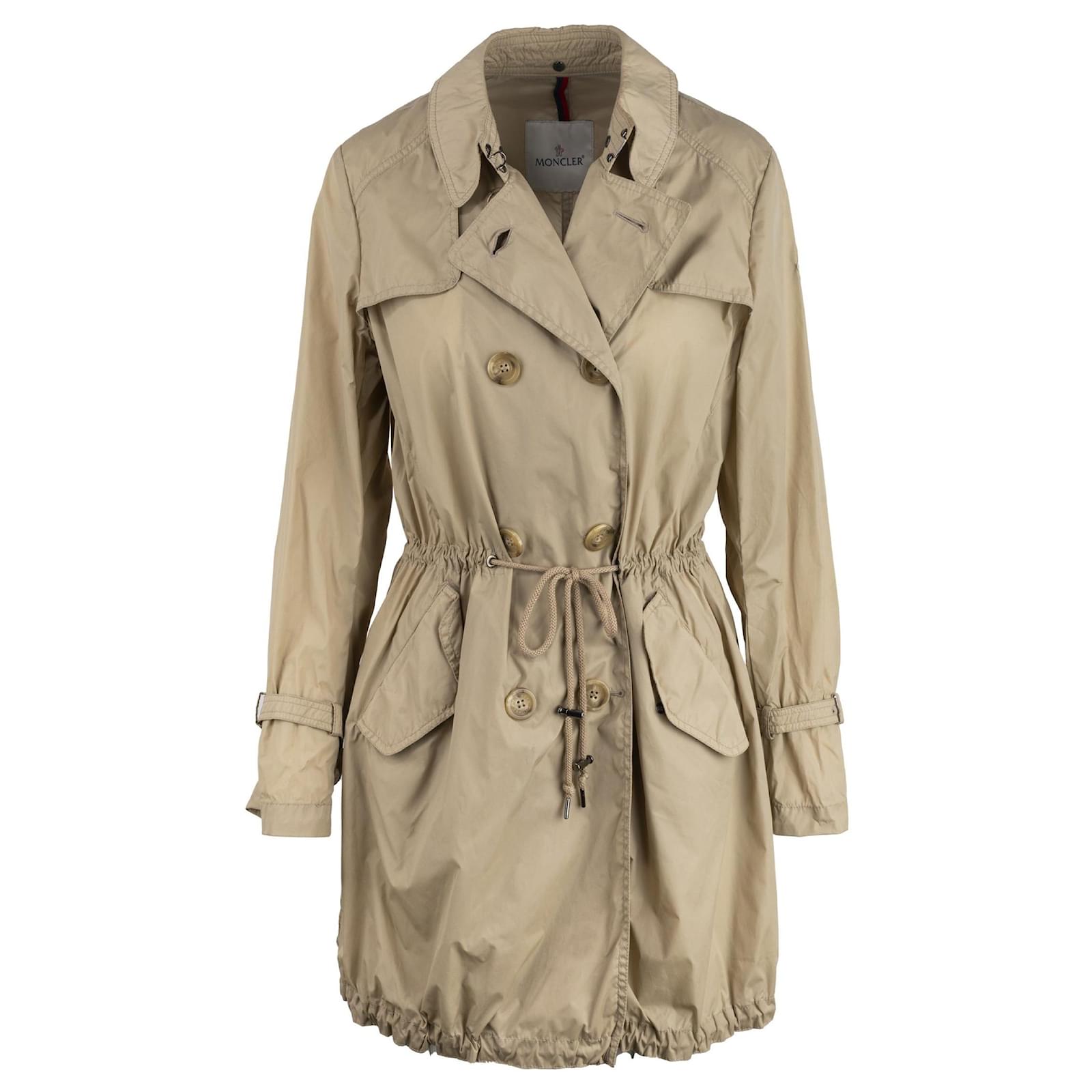 Moncler Trench Coat Beige Polyamide Nylon ref.751501 - Joli Closet