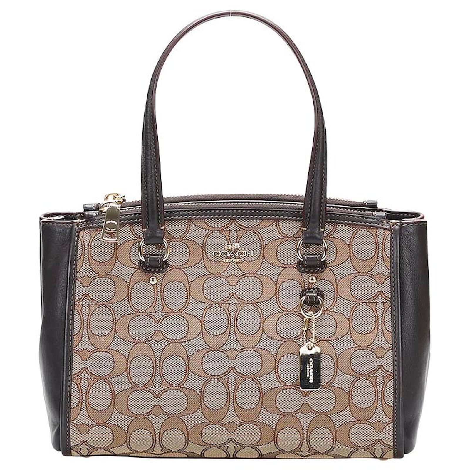 Coach Signature Brown Cloth ref.751561 - Joli Closet