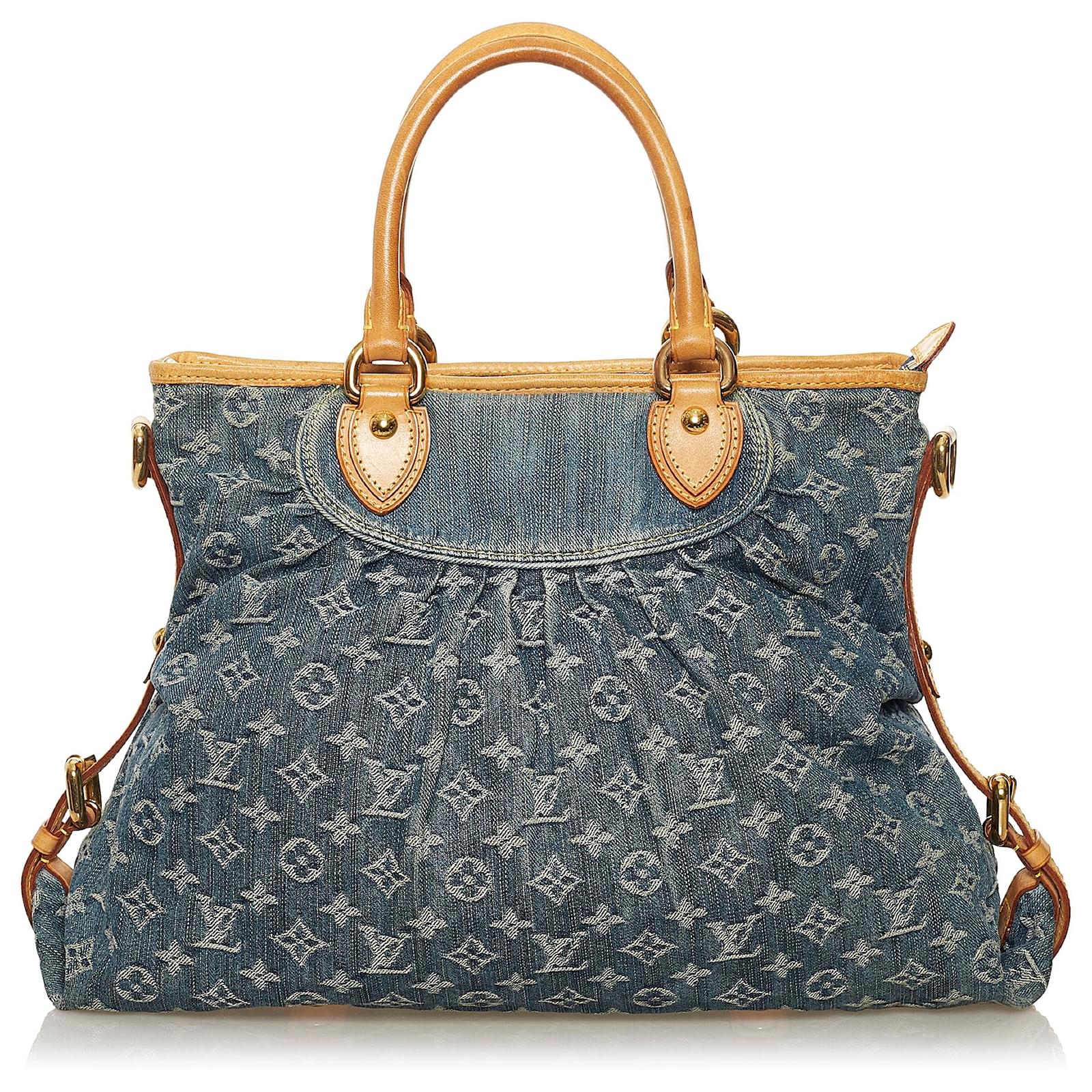 Louis Vuitton Blue Monogram Denim Neo Cabby GM Cloth ref.752230 - Joli ...