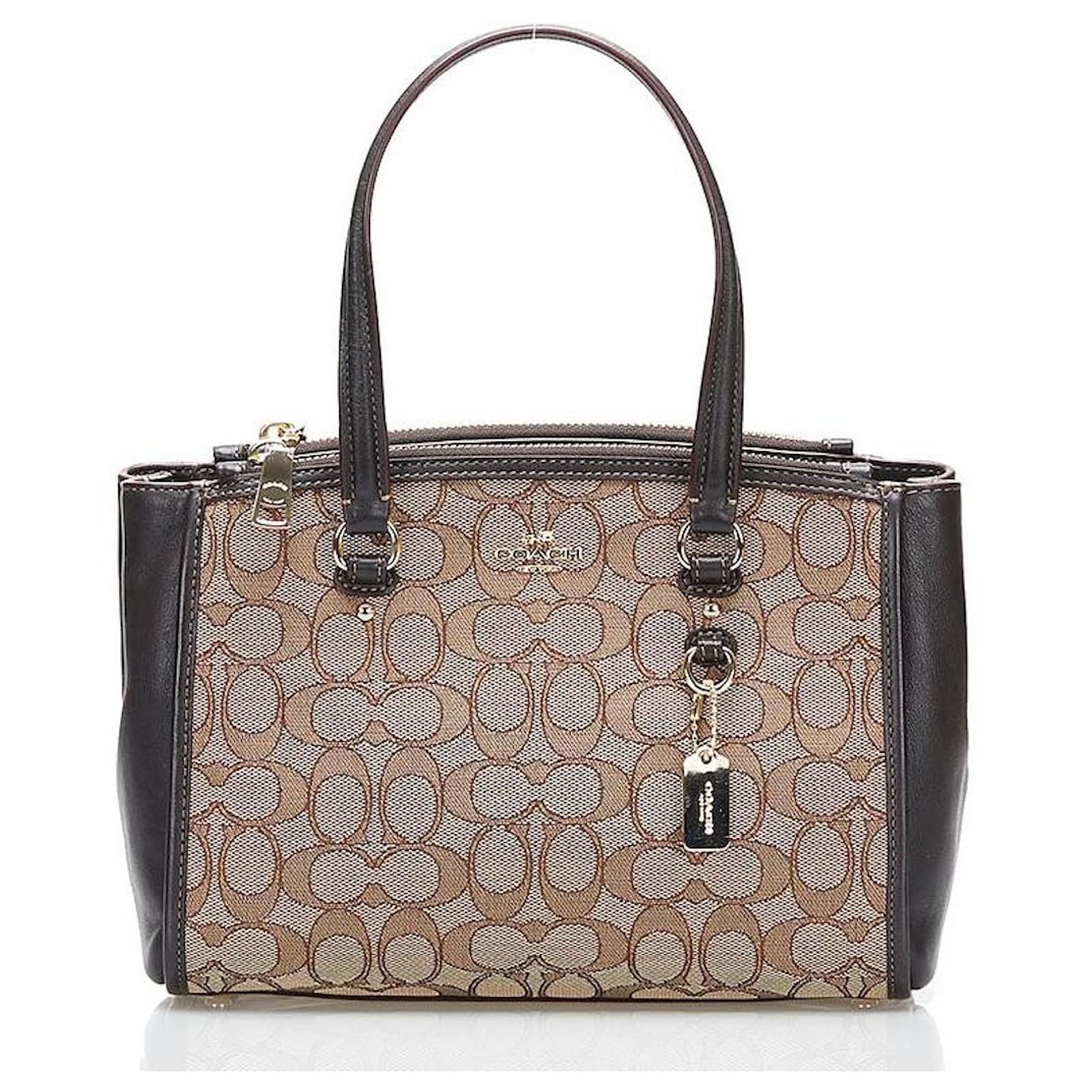 coach Signature Canvas Sac à main marron Toile ref.752571 - Joli Closet