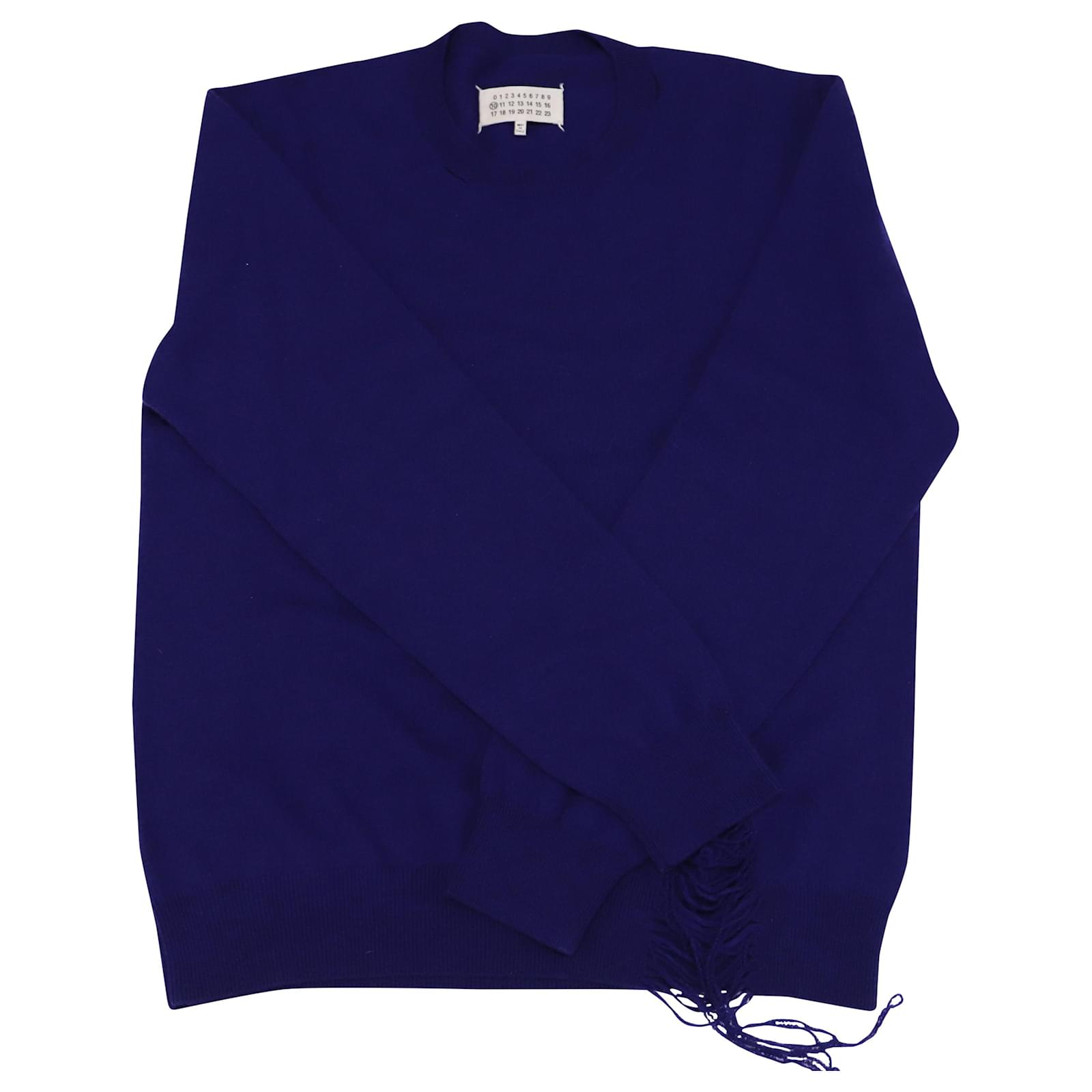 Maison Martin Margiela Pull à Col Ras du Cou avec Ourlet Déchiré en ...