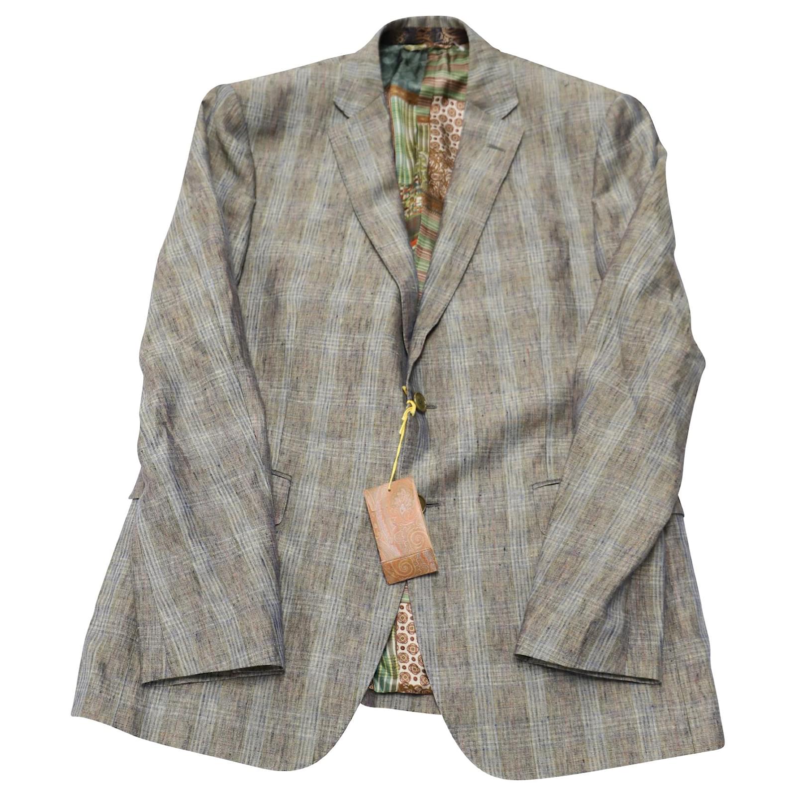 Blazer Etro à Carreaux et à Boutonnage Simple en Lin Multicolore ...