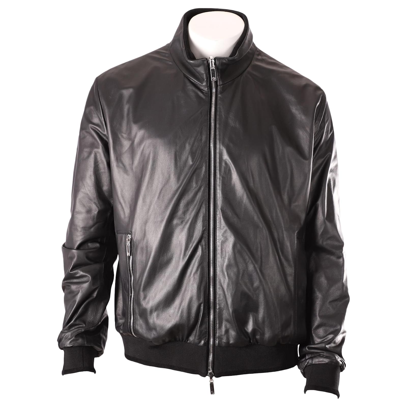 Giorgio Armani Reversible Jacket in Black Leather ref.755696 - Joli Closet