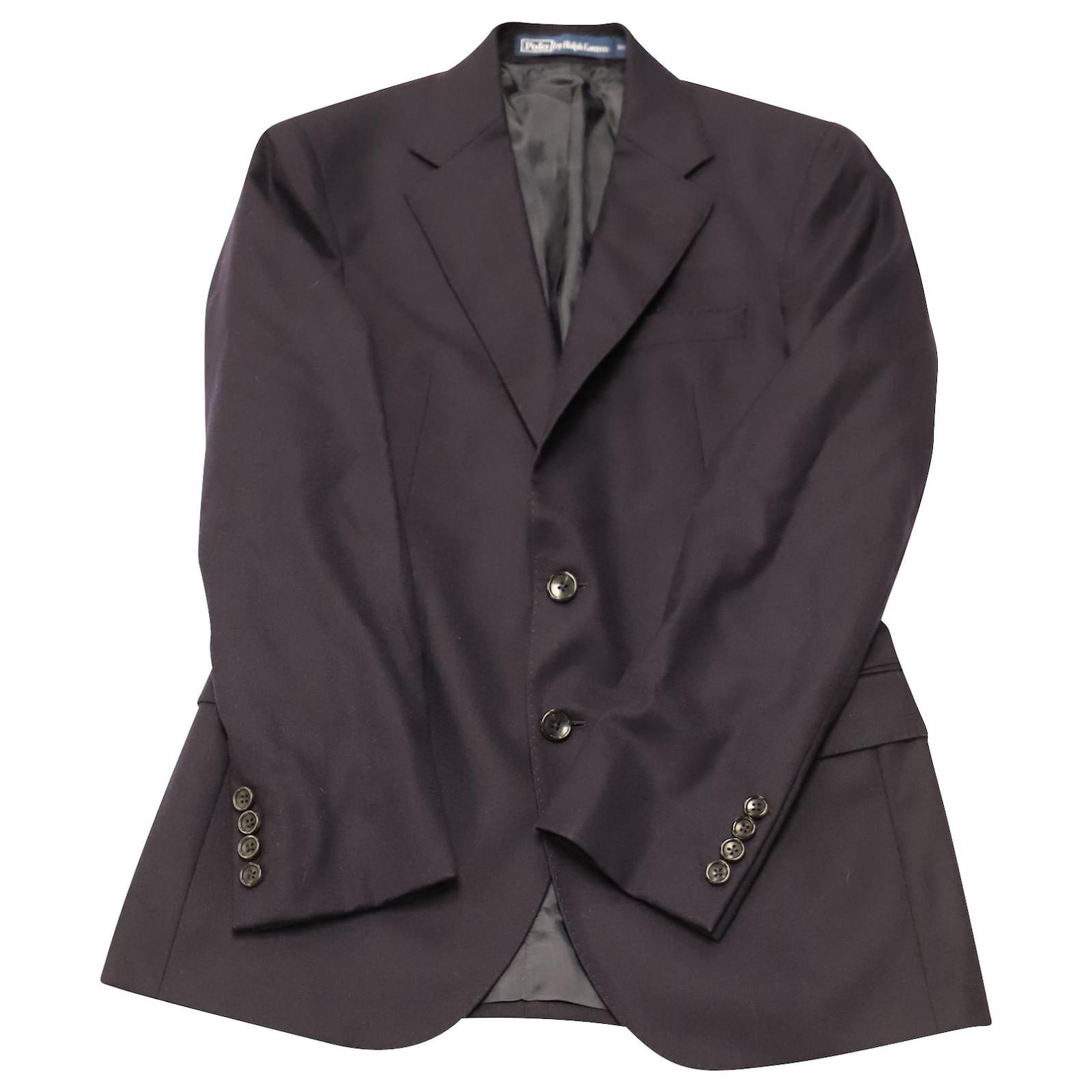 Polo Ralph Lauren Blazer in Black Doeskin Wool Blue Navy blue ref ...