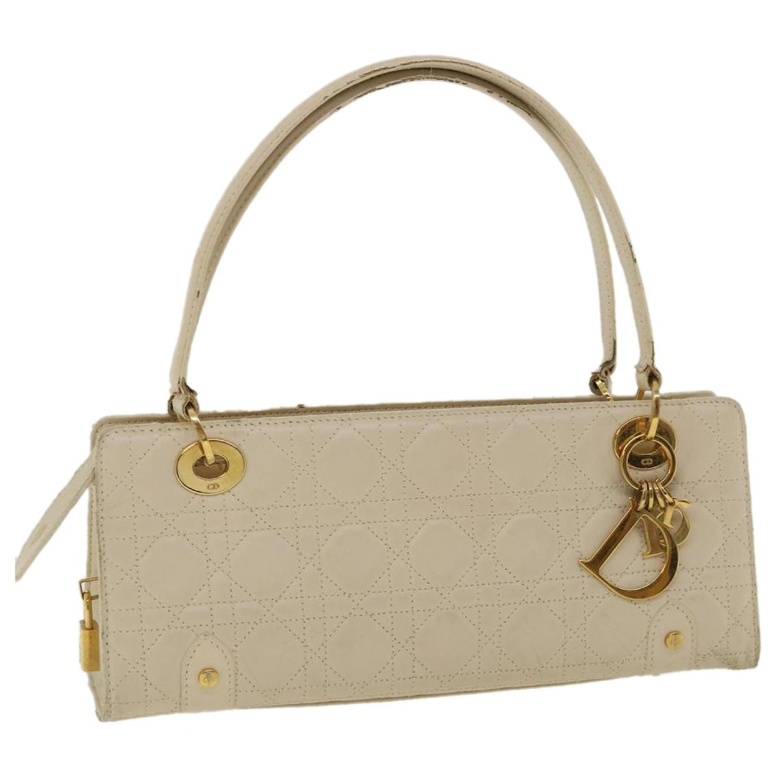 Christian Dior Shoulder Bag Lamb Skin Beige Auth bs3402 ref.757512 ...