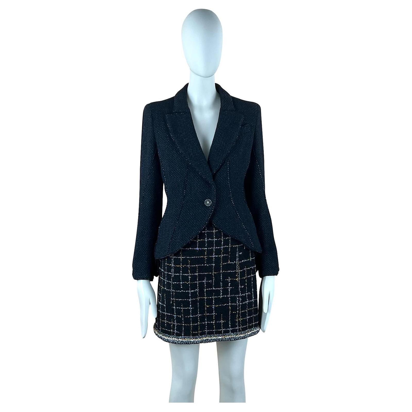Chanel lesage tweed jacket Navy blue ref.757766 - Joli Closet