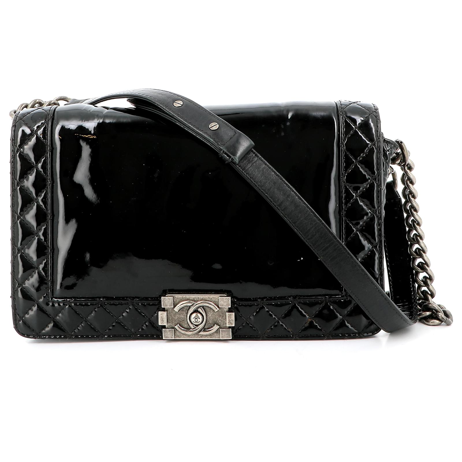 Chanel Boy Black Leather ref.758186 - Joli Closet