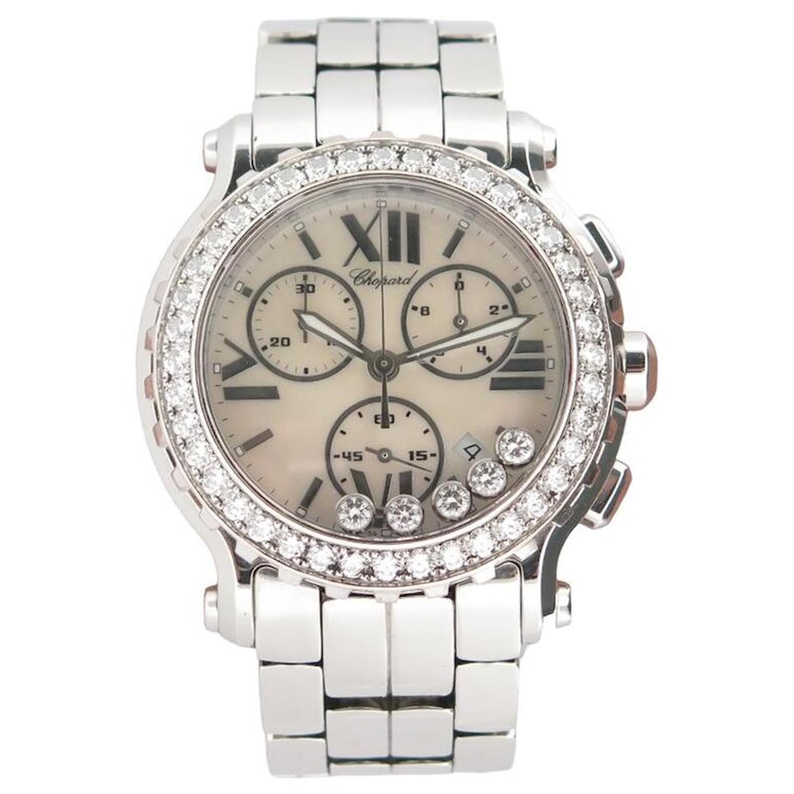 NEW CHOPARD HAPPY SPORT WATCH 228506-2005 ct quartz 42MM MOTHER-OF ...