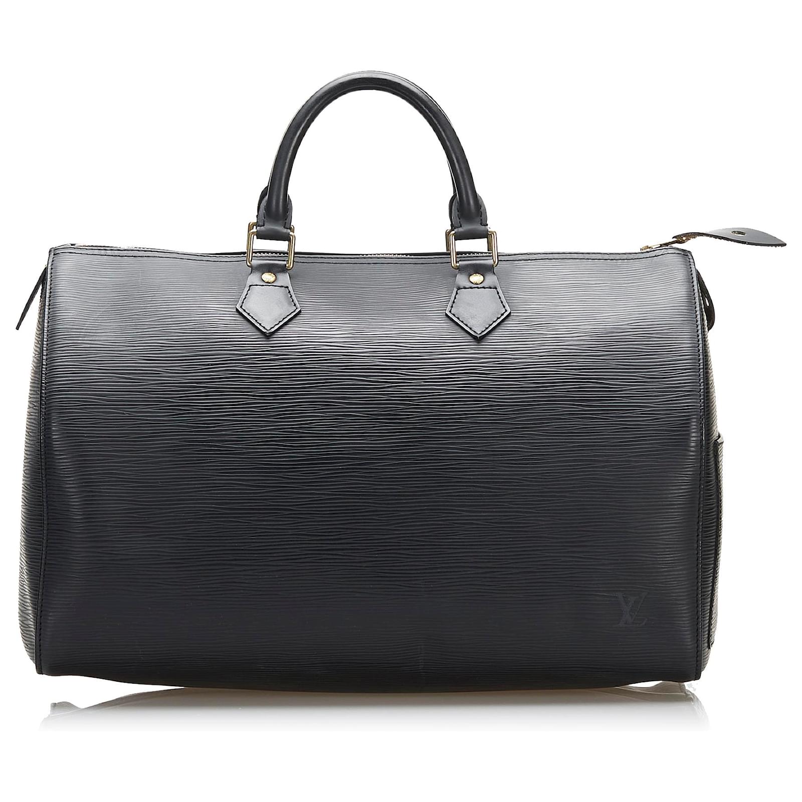 Louis Vuitton Black Epi Speedy 35 Leather ref.758936 - Joli Closet