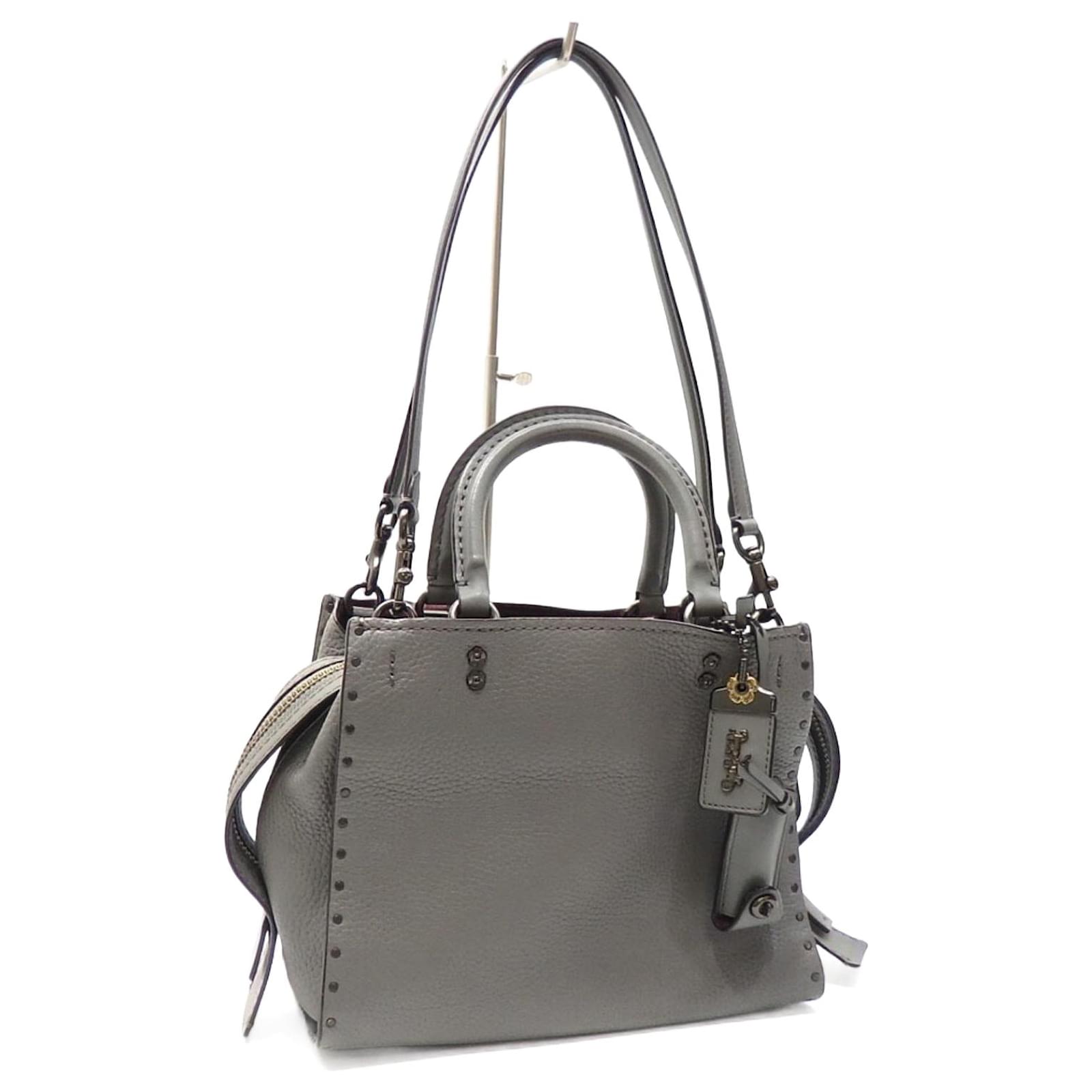 Coach Grey Leather ref.760095 - Joli Closet
