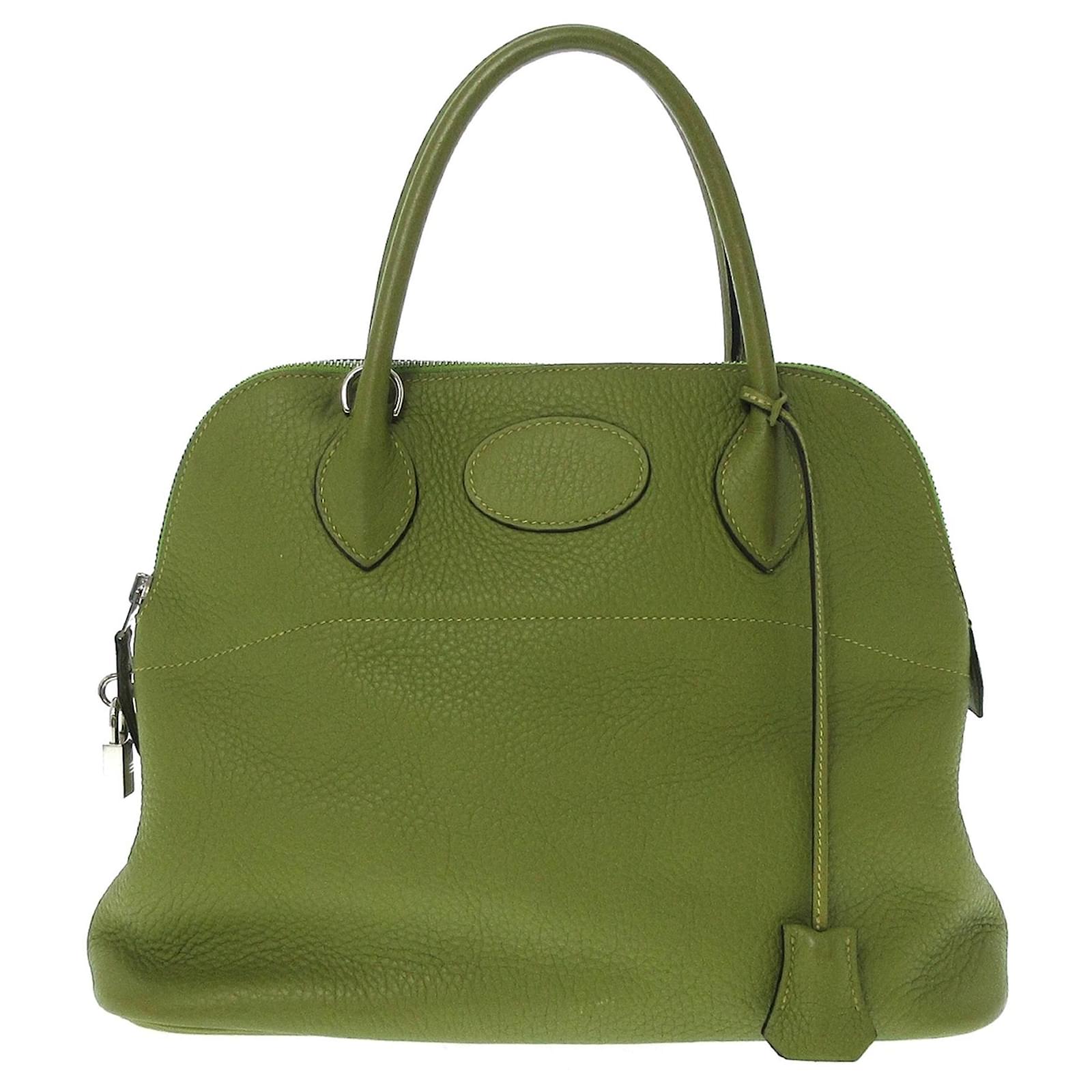 Hermès Hermes Green Clemence Bolide 31 Leather Pony-style calfskin ref ...
