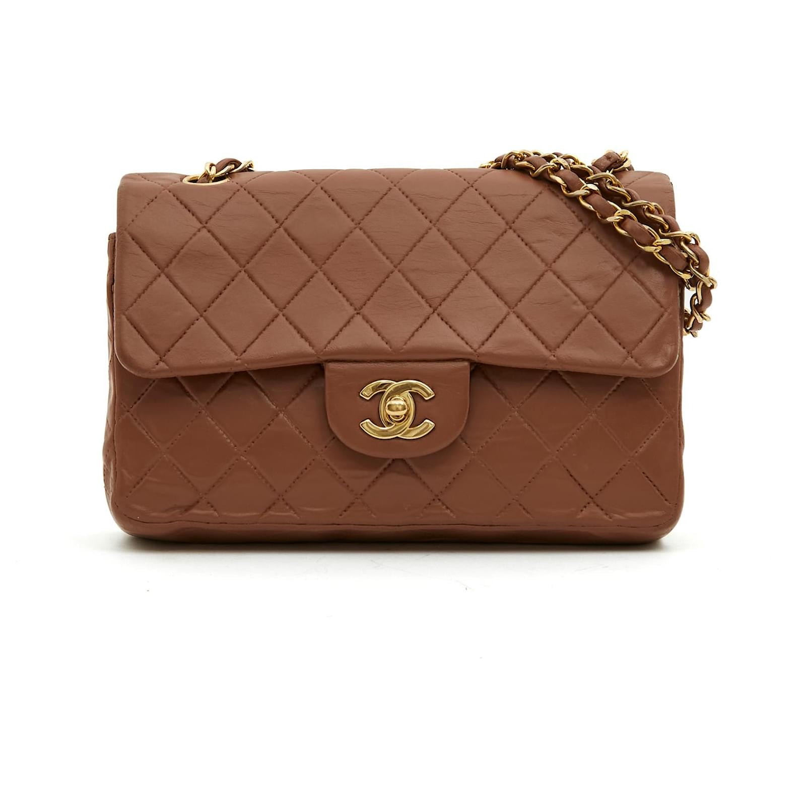 Chanel Classic 25 lined FLAP TOFFEE MAKE UP Caramel Leather ref.760471 ...