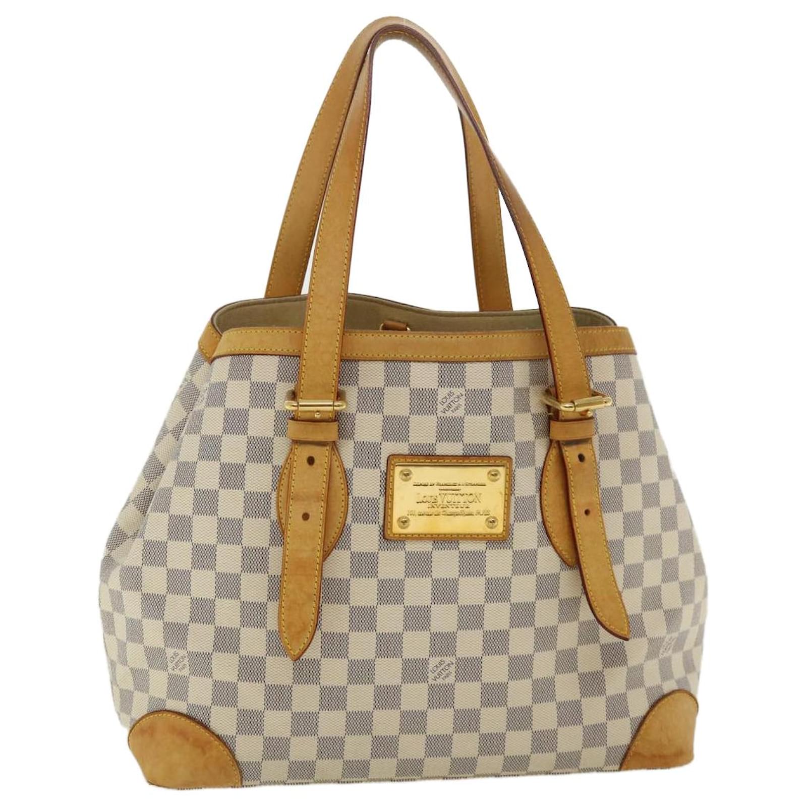 LOUIS VUITTON Damier Azur Hampstead MM Tote Bag N51206 LV Auth bs3514 ...