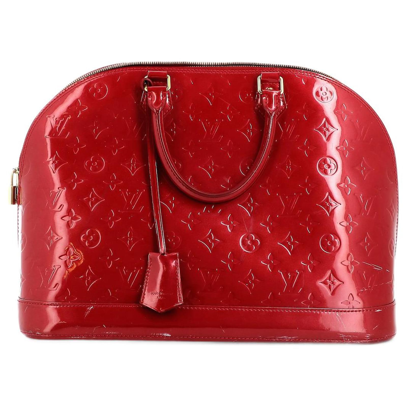 Louis Vuitton Alma Rosso Pelle verniciata ref.762739 - Joli Closet