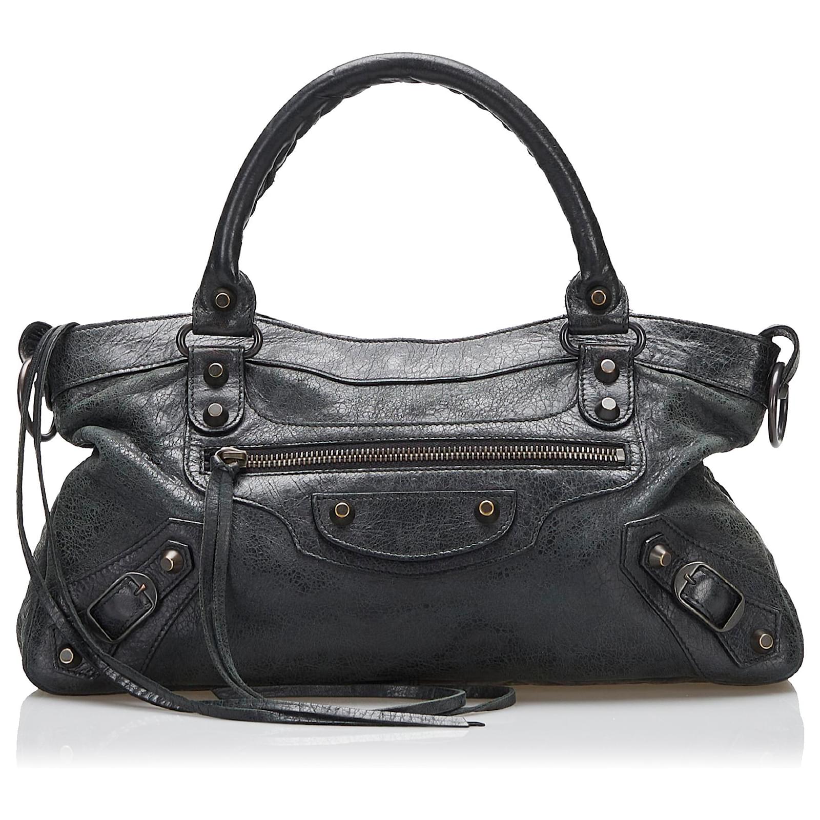Balenciaga Black Motocross Classic First Leather ref.JC764071 (Sold ...