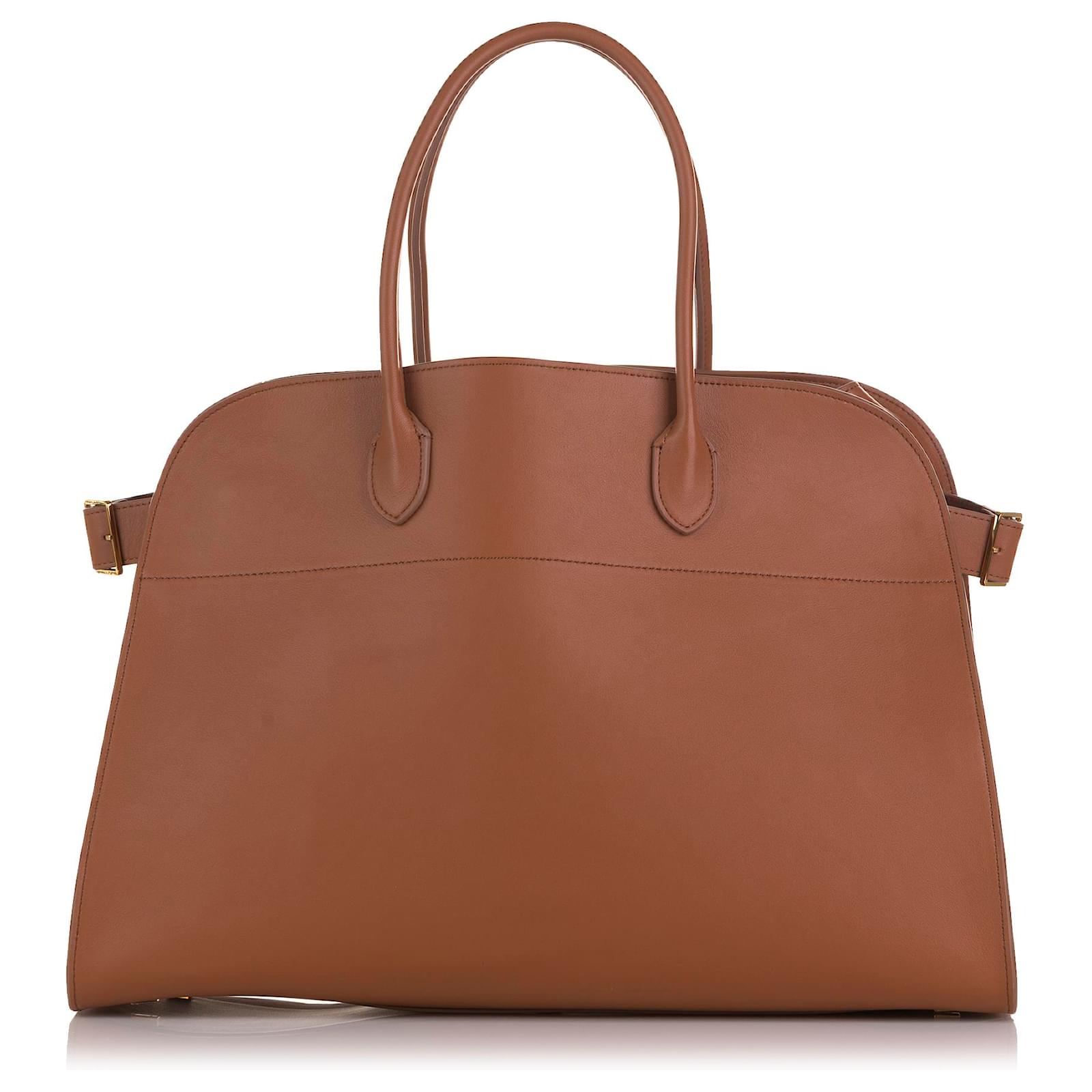 The Row Brown Margaux 17 Leather Pony-style calfskin ref.764171 - Joli ...