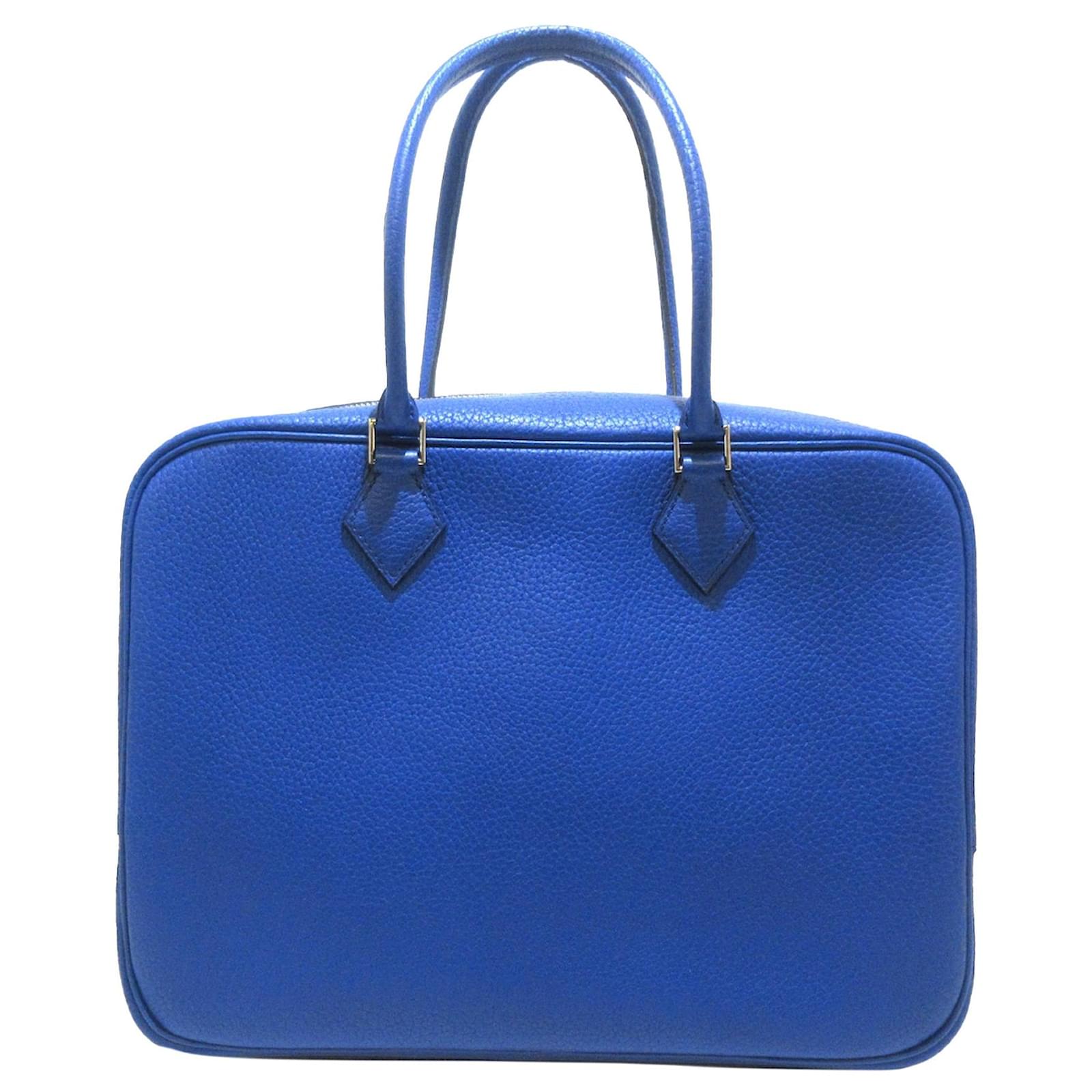 Hermès Hermes Blue Togo Plume 32 Leather Pony-style calfskin ref.764202 ...