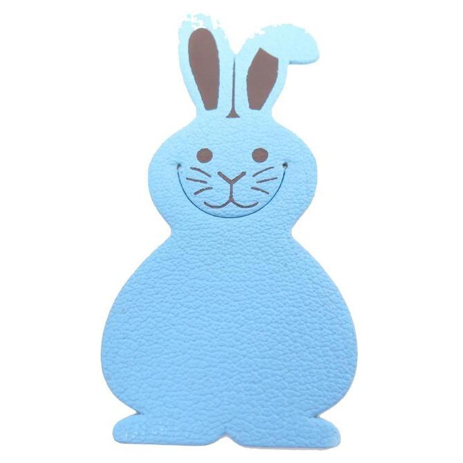 Hermès NEW BOOKMARK HERMES PEEKABOOK RABBIT IN BLUE MYSORE GOAT LEATHER ...