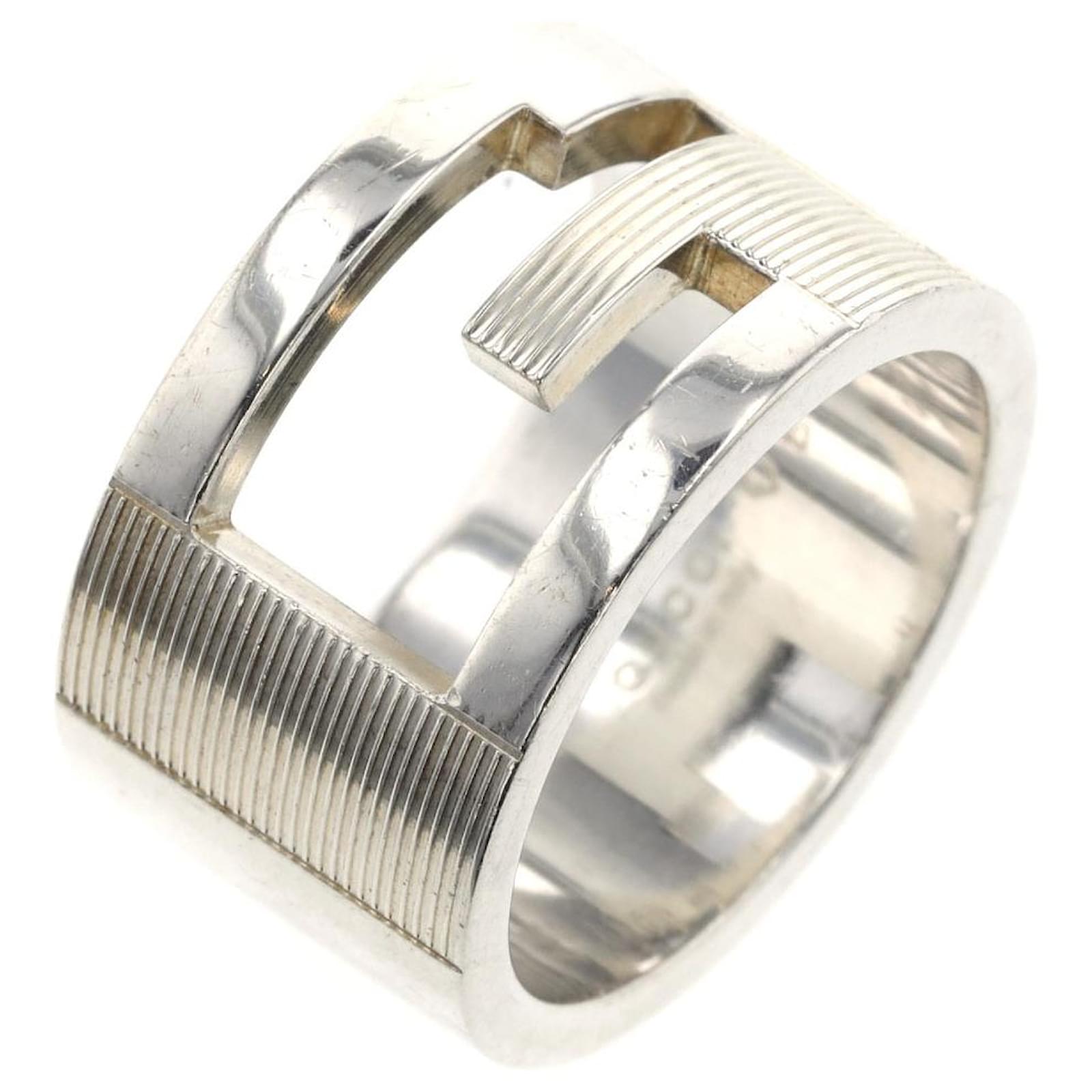 Gucci Cutout G Silver Ring Silvery Metal ref.766049 - Joli Closet