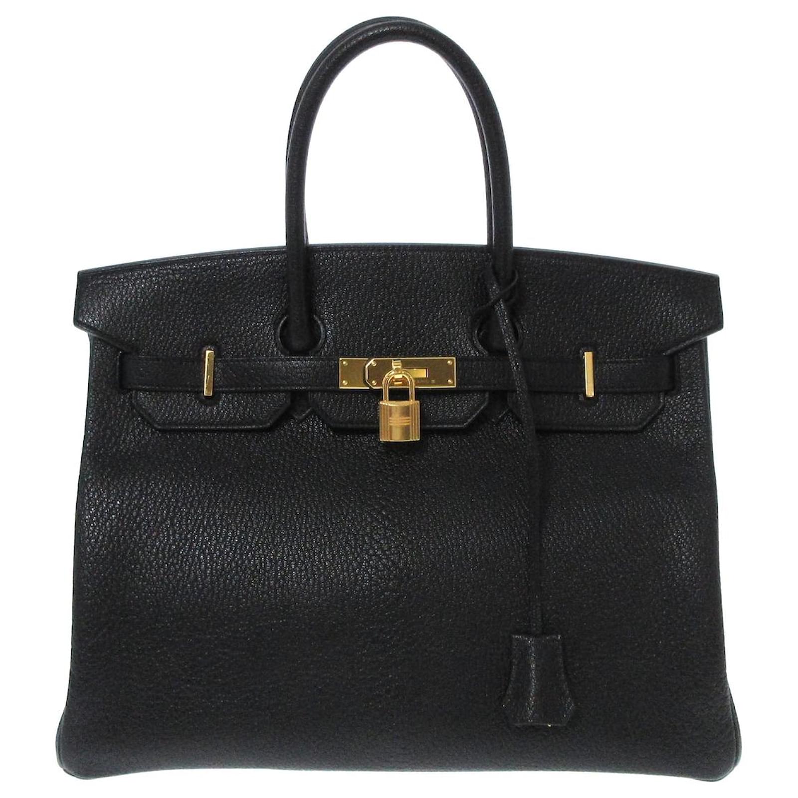 Hermès HERMES BIRKIN 35 Black Leather ref.766388 - Joli Closet
