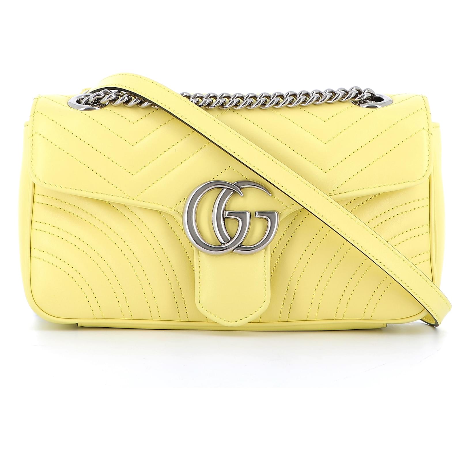 Gucci GG Marmont Yellow Leather ref.768248 - Joli Closet