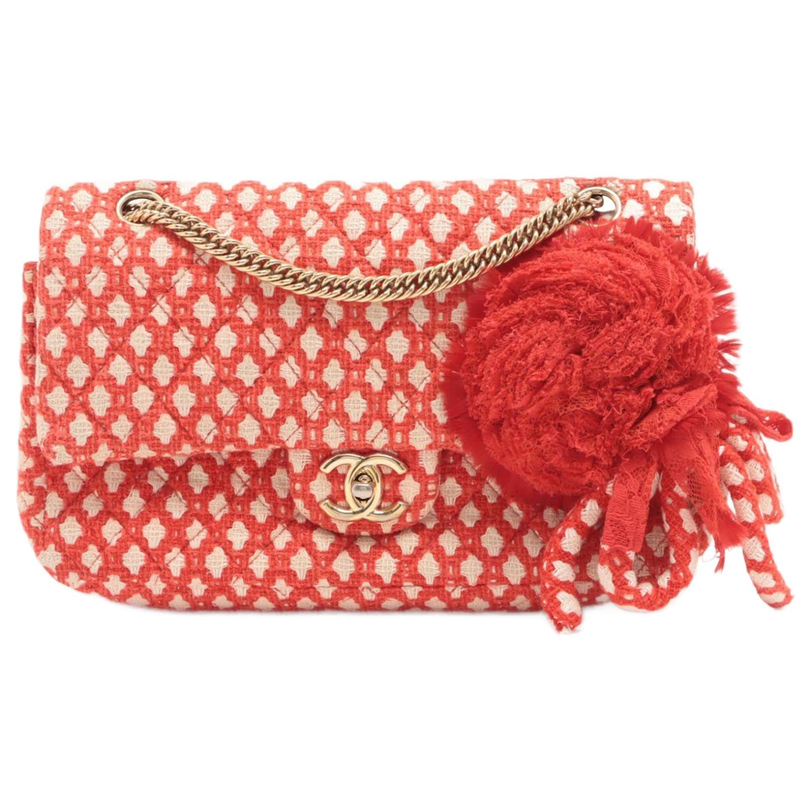 Chanel Timeless Red Tweed ref.768393 - Joli Closet