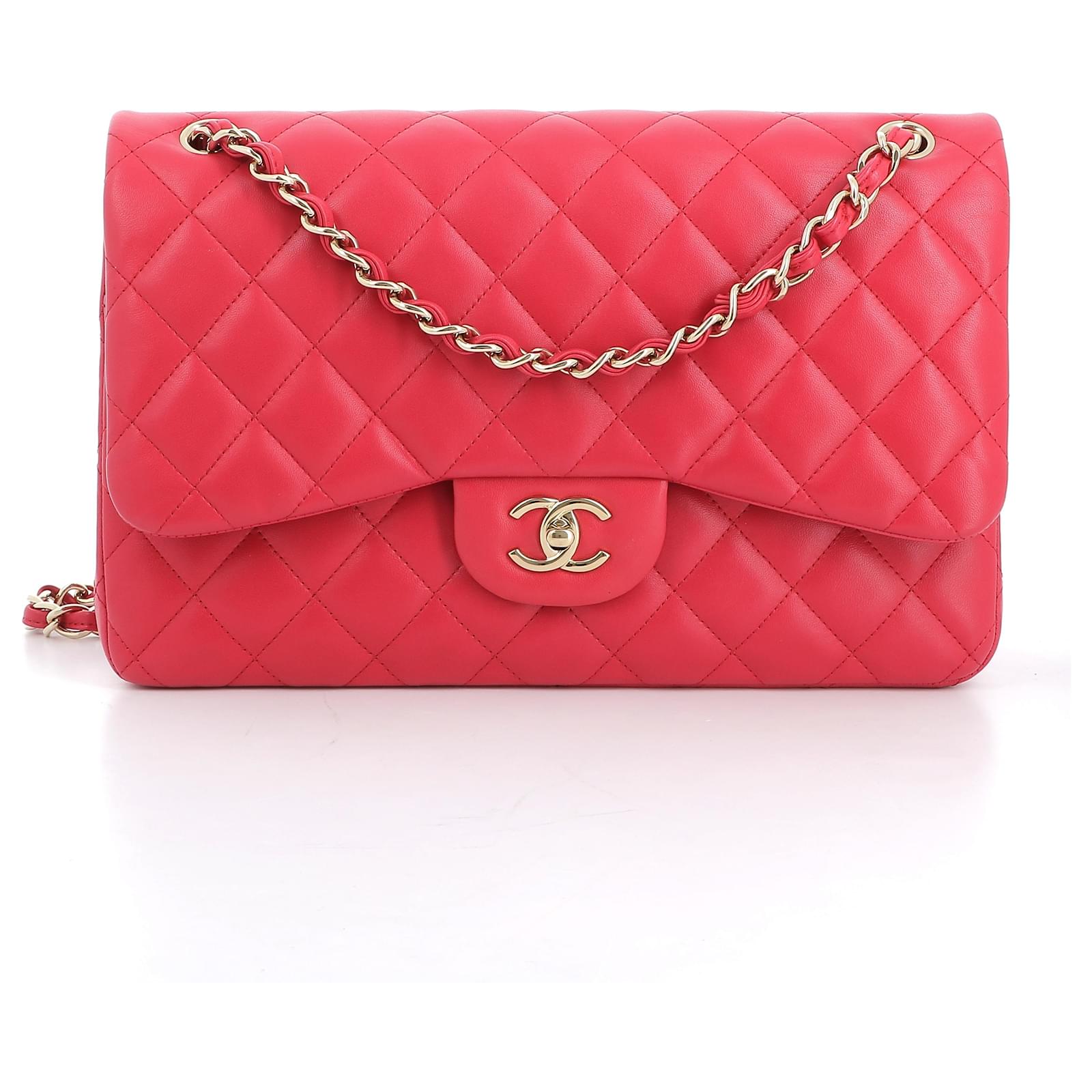 Chanel Jumbo Fuschia Leather ref.770630 - Joli Closet