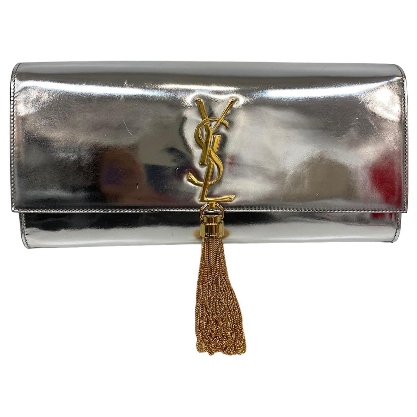 Yves Saint Laurent Kate Silvery Leather ref.771839 - Joli Closet