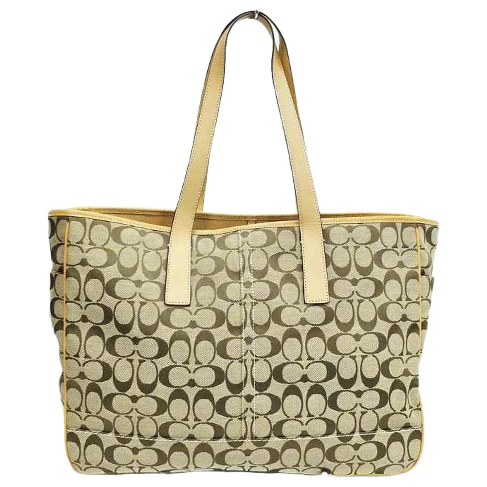 Coach Signature Beige Cloth ref.774057 - Joli Closet
