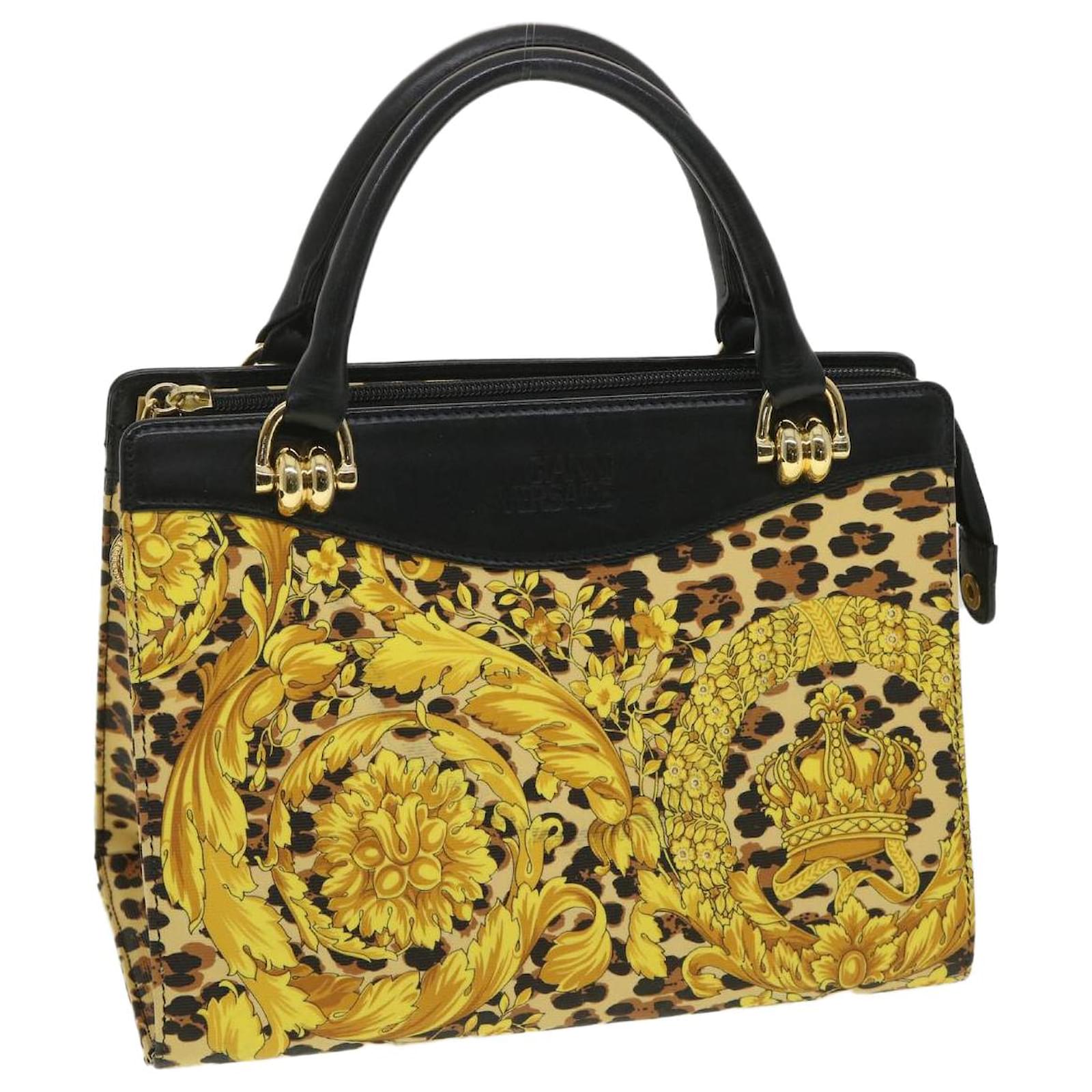 Gianni Versace Handtasche PVC Leder Gelb Auth bs3624 ref.774190 - Joli ...