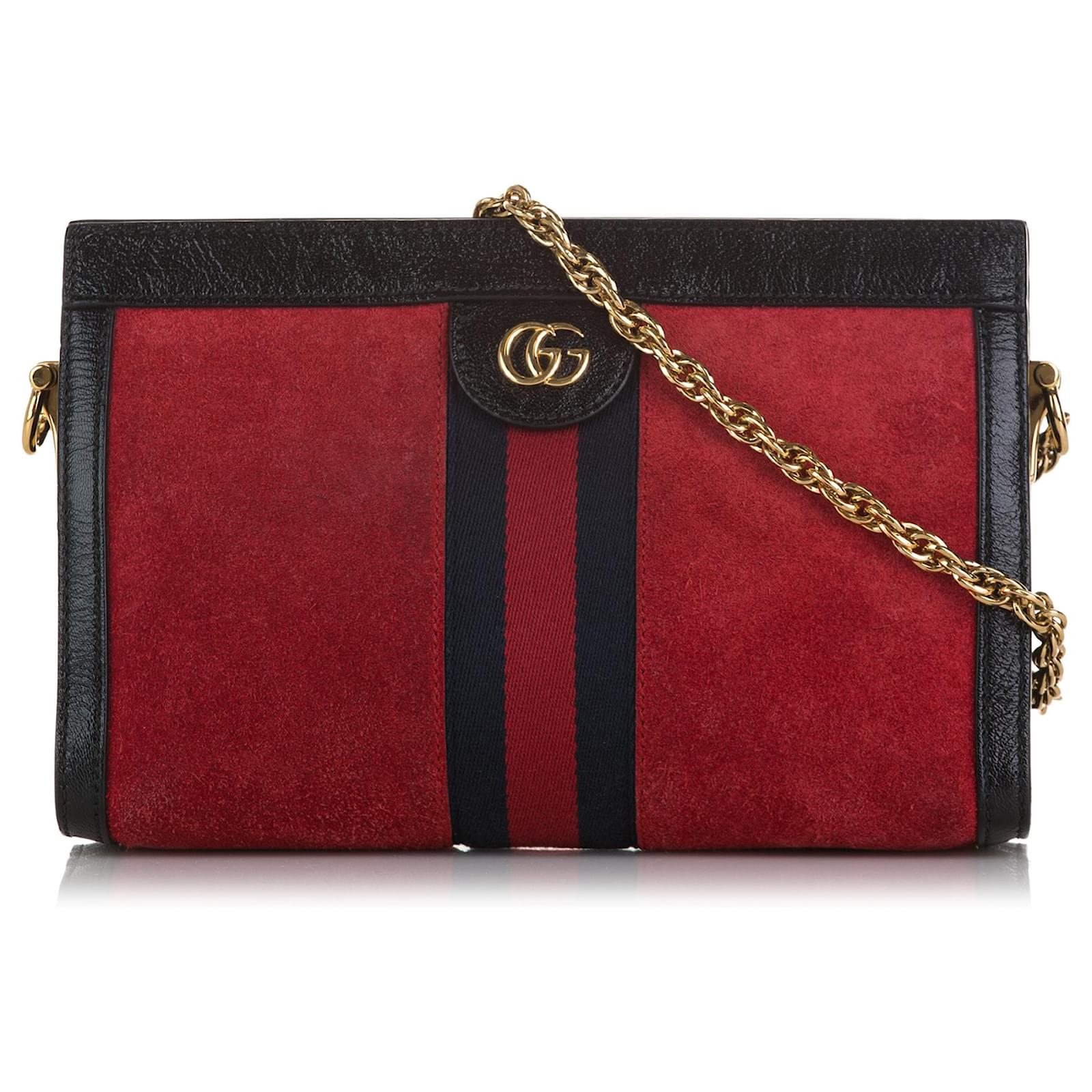 Gucci Red Suede Ophidia Crossbody Bag Leather ref.776142 - Joli Closet