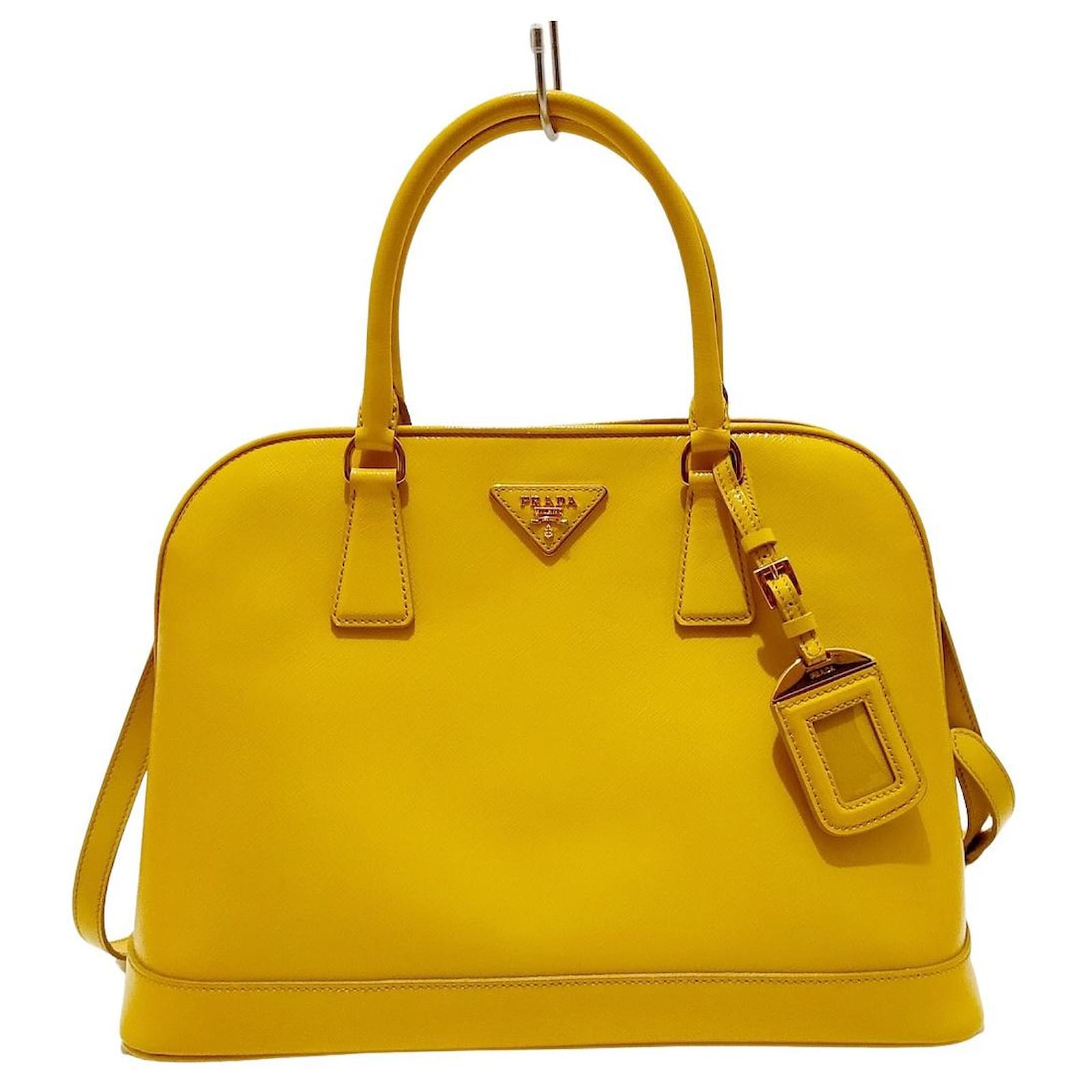 Prada Promenade Yellow Leather ref.776221 - Joli Closet