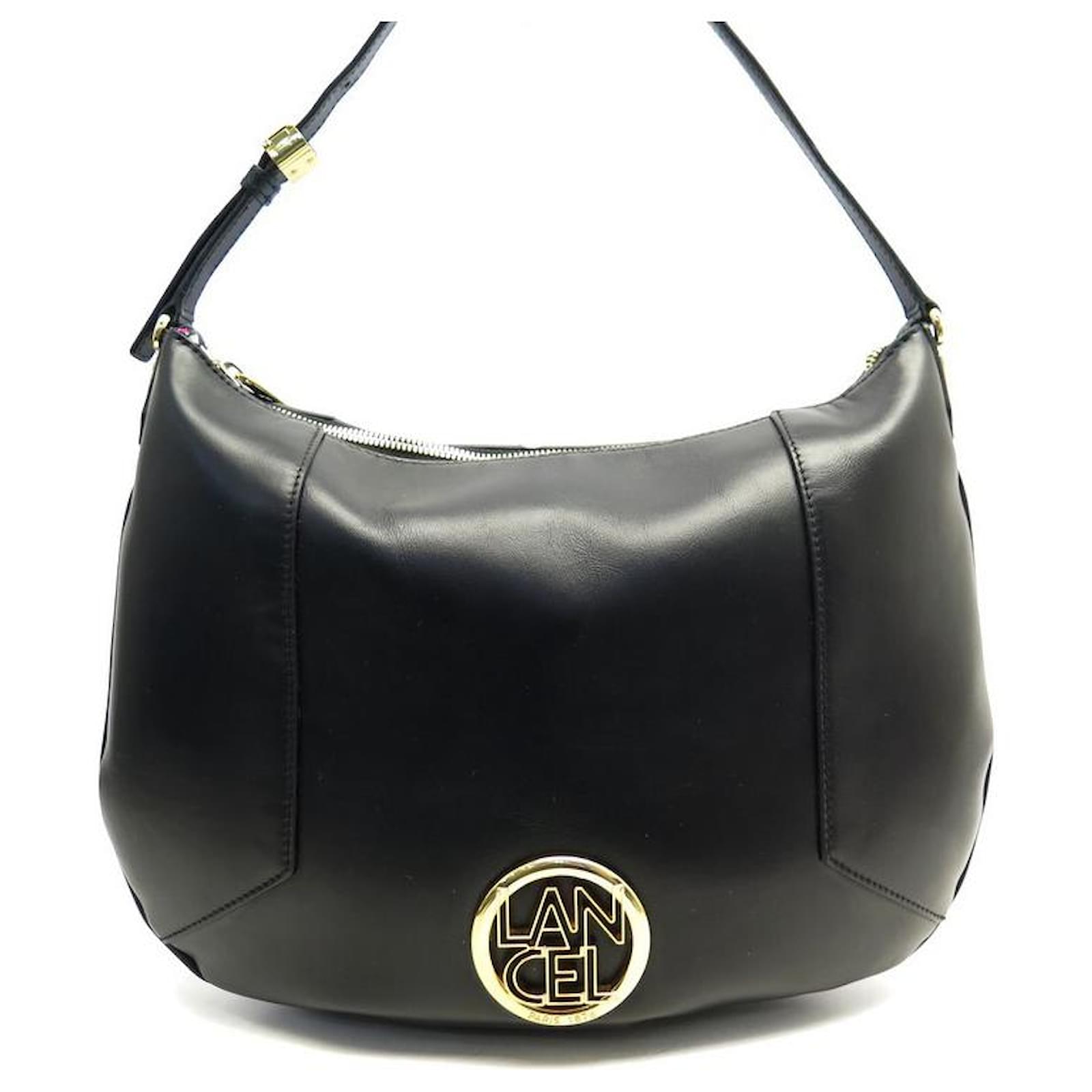 NEUF SAC A MAIN LANCEL ROXANE A12074JDTU CUIR VACHETTE CUIR NOIR HAND ...