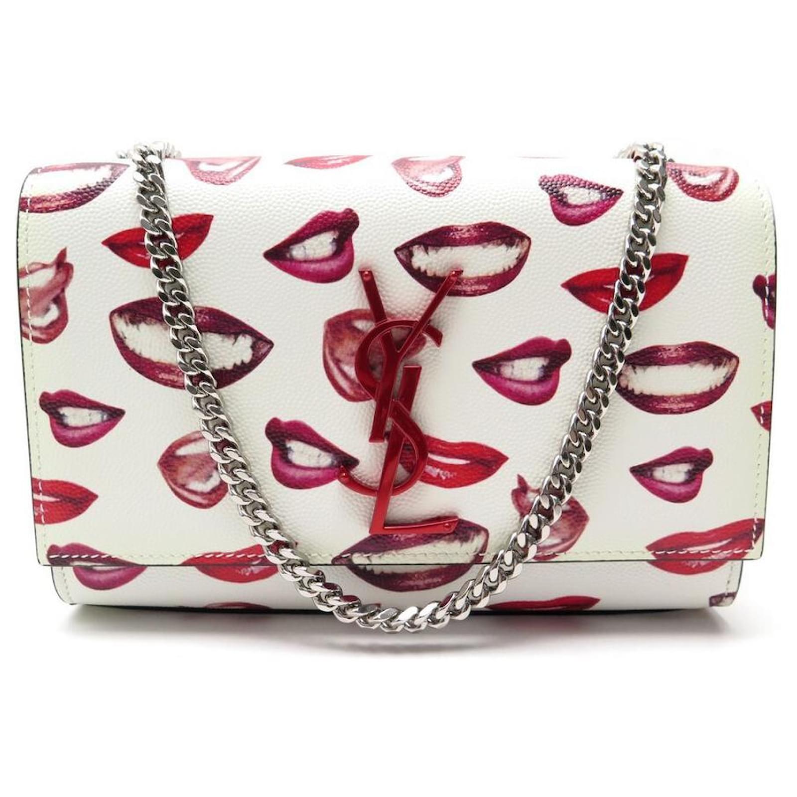 NEUF SAC A MAIN SAINT LAURENT KATE MEDIUM LEVRES 469390 BANDOULIERE BAG ...