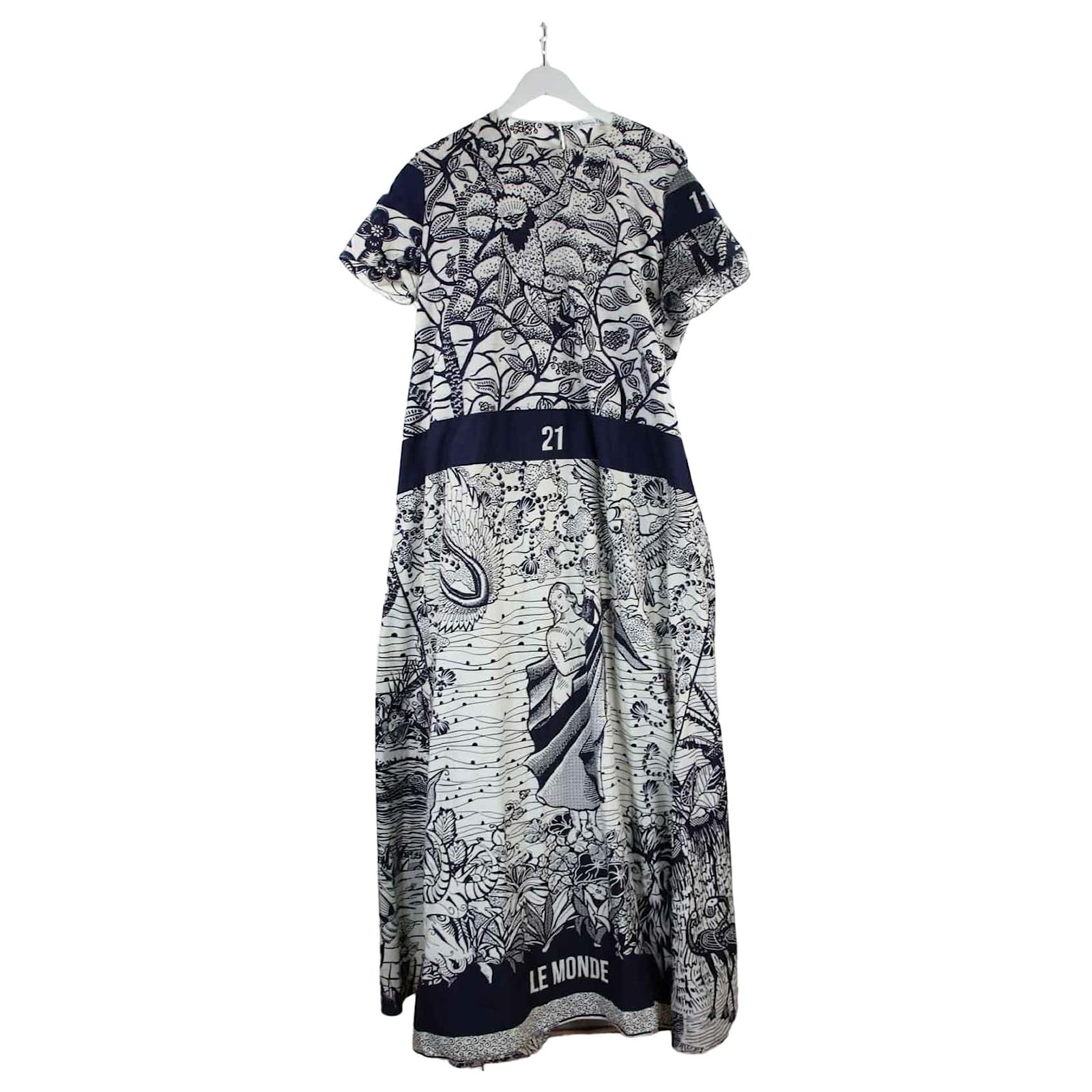 DIOR DRESS 42 Blue Cotton ref.779091 - Joli Closet