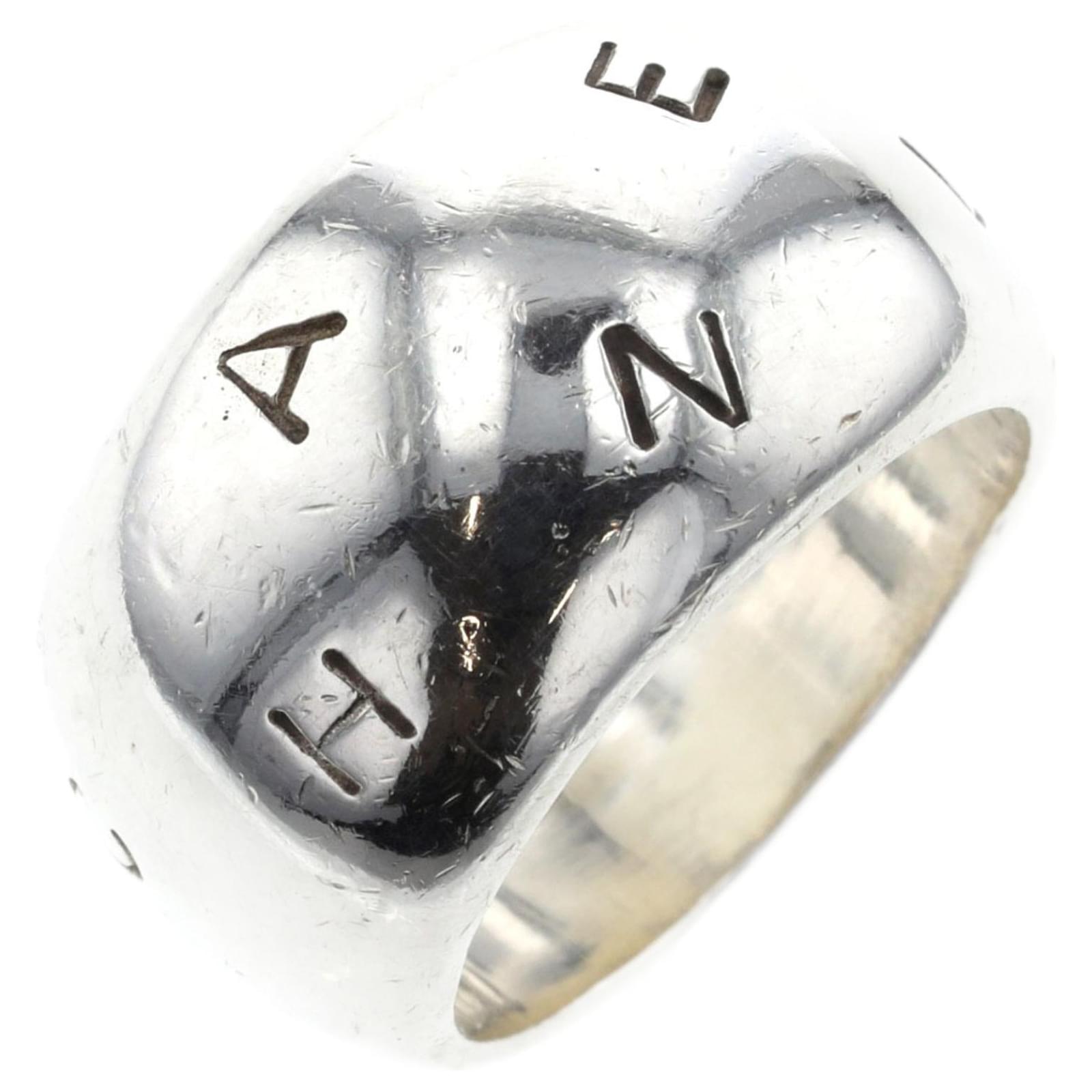 Chanel Bague logo bombée Argenté ref.780057 - Joli Closet