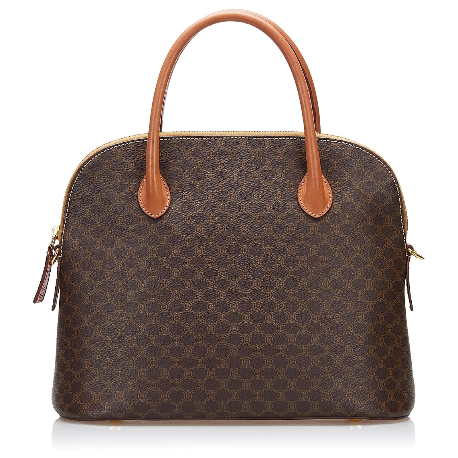 Céline Celine Brown Macadam Satchel Cloth Cloth ref.780211 - Joli Closet