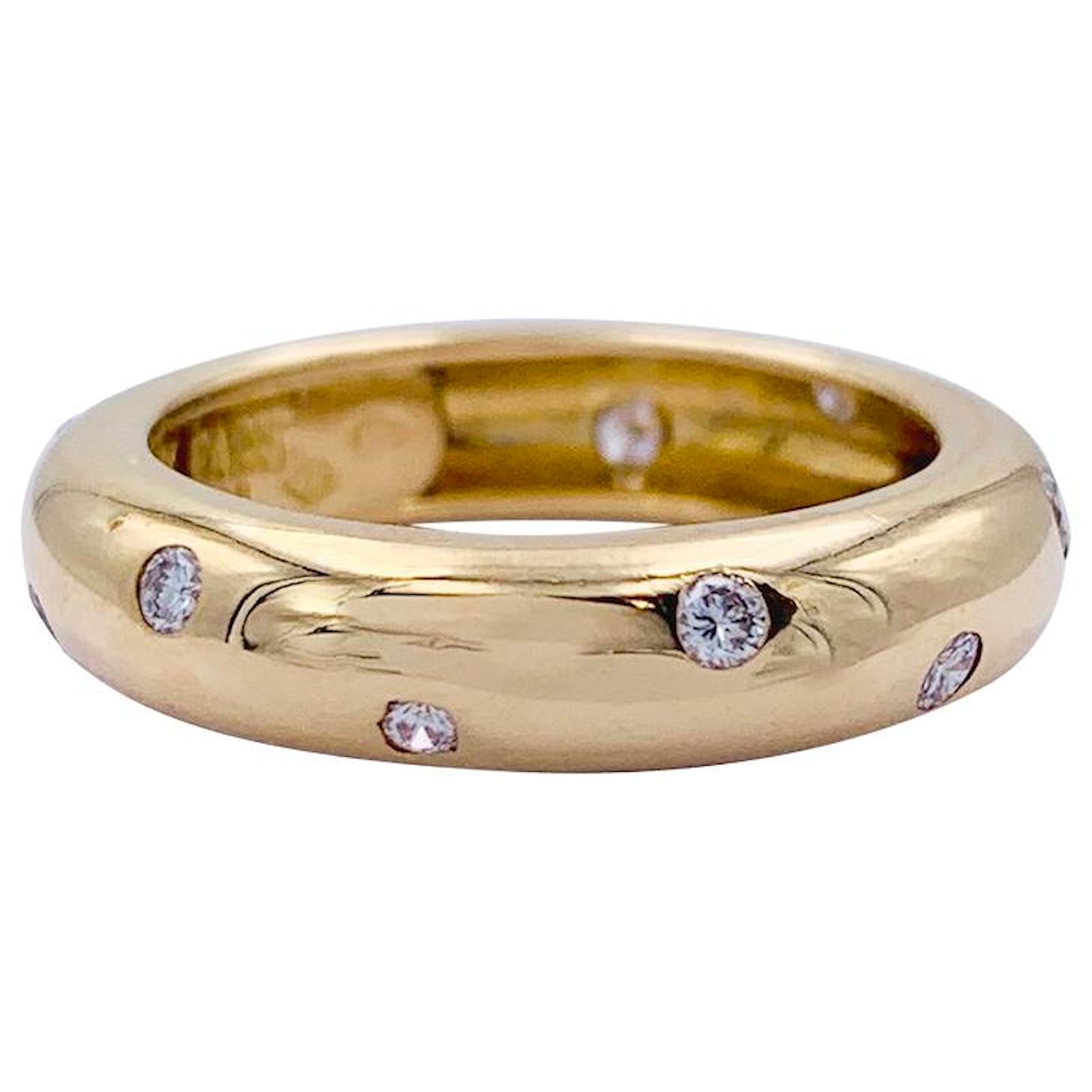 Chaumet bangle yellow gold and diamonds ring. ref.781839 - Joli Closet