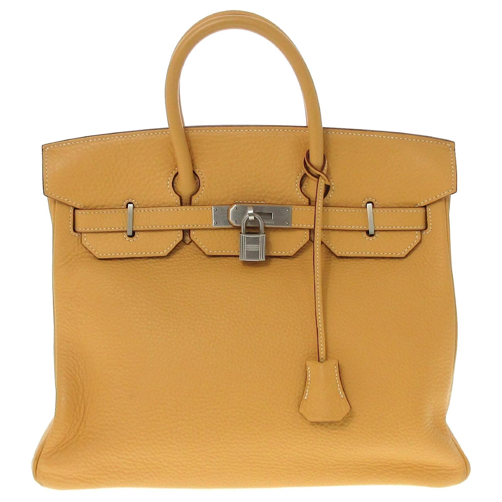 Hermès Hermes Yellow Clemence Birkin 35 Leather Pony-style calfskin ref ...