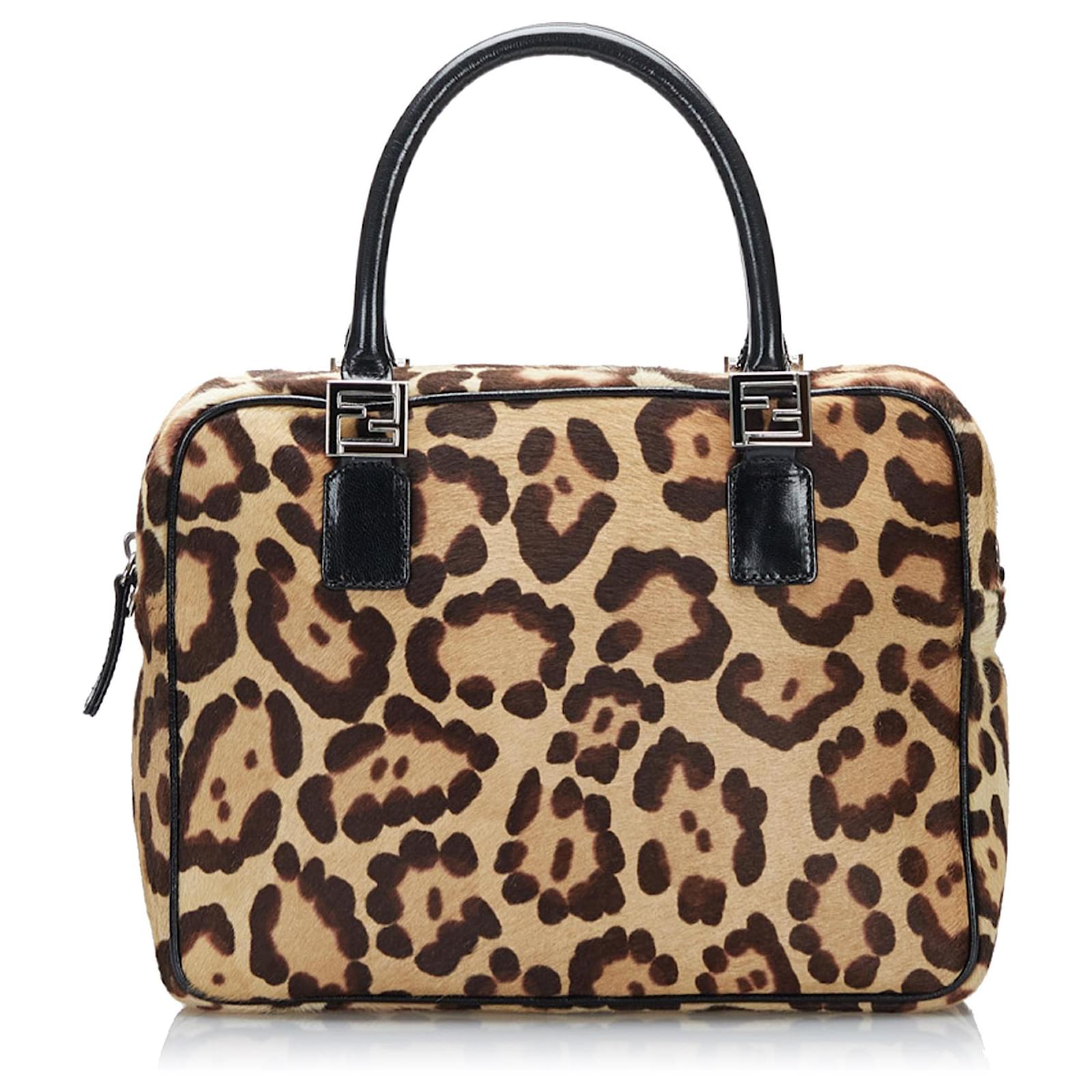 Fendi Brown Leopard Print Pony Hair Handbag ref.782712 - Joli Closet